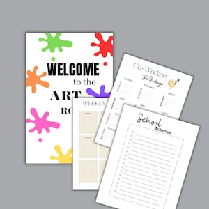 Art Teacher Planner Printable and Downloadable Keeps You Organized ...