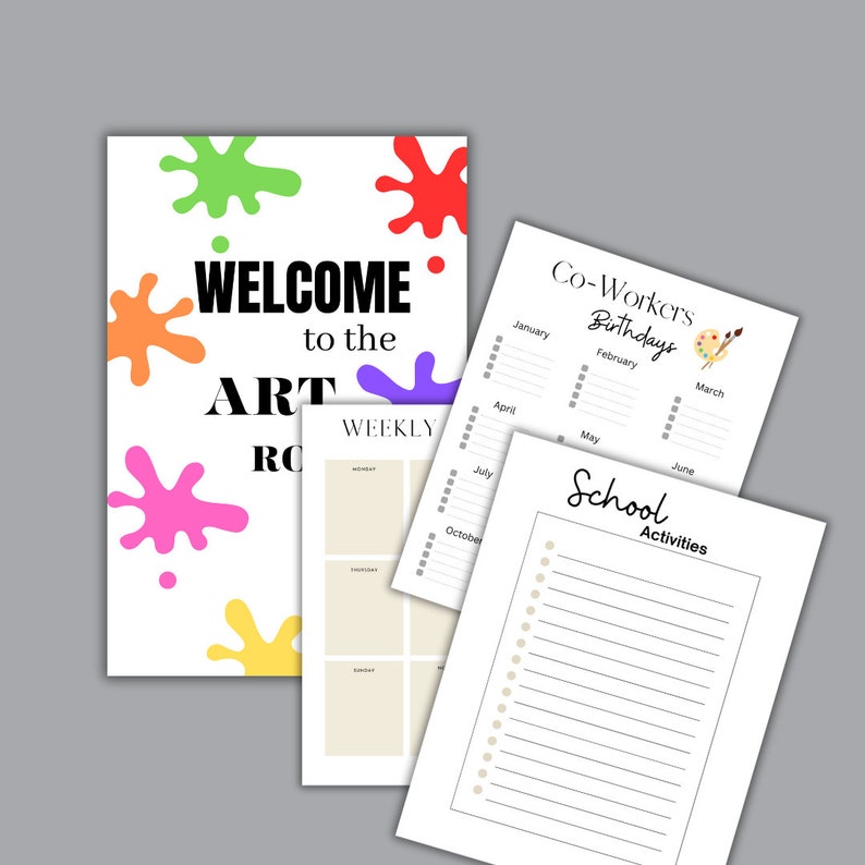 Art Teacher Planner Printable and Downloadable Keeps You Organized ...