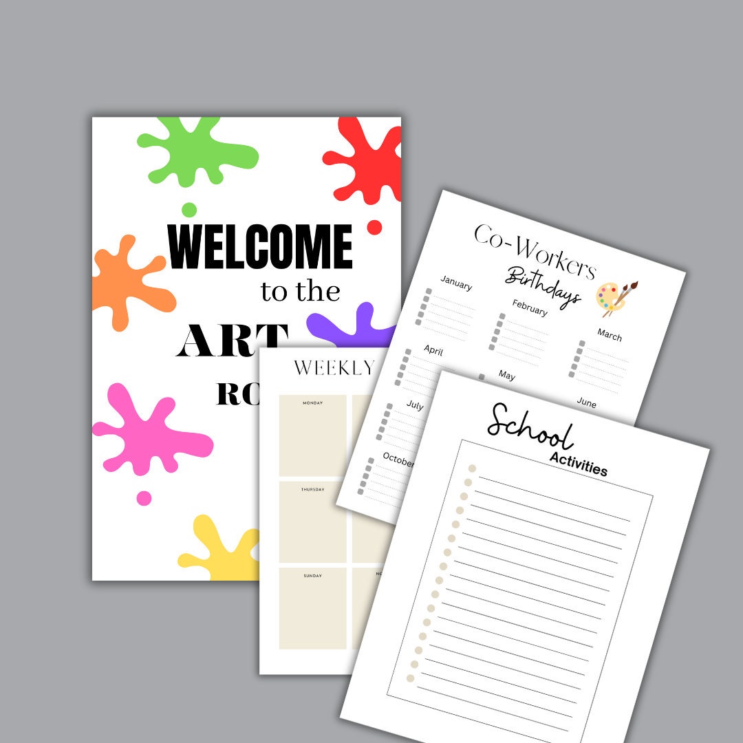 Art Teacher Planner Printable and Downloadable Keeps You Organized ...
