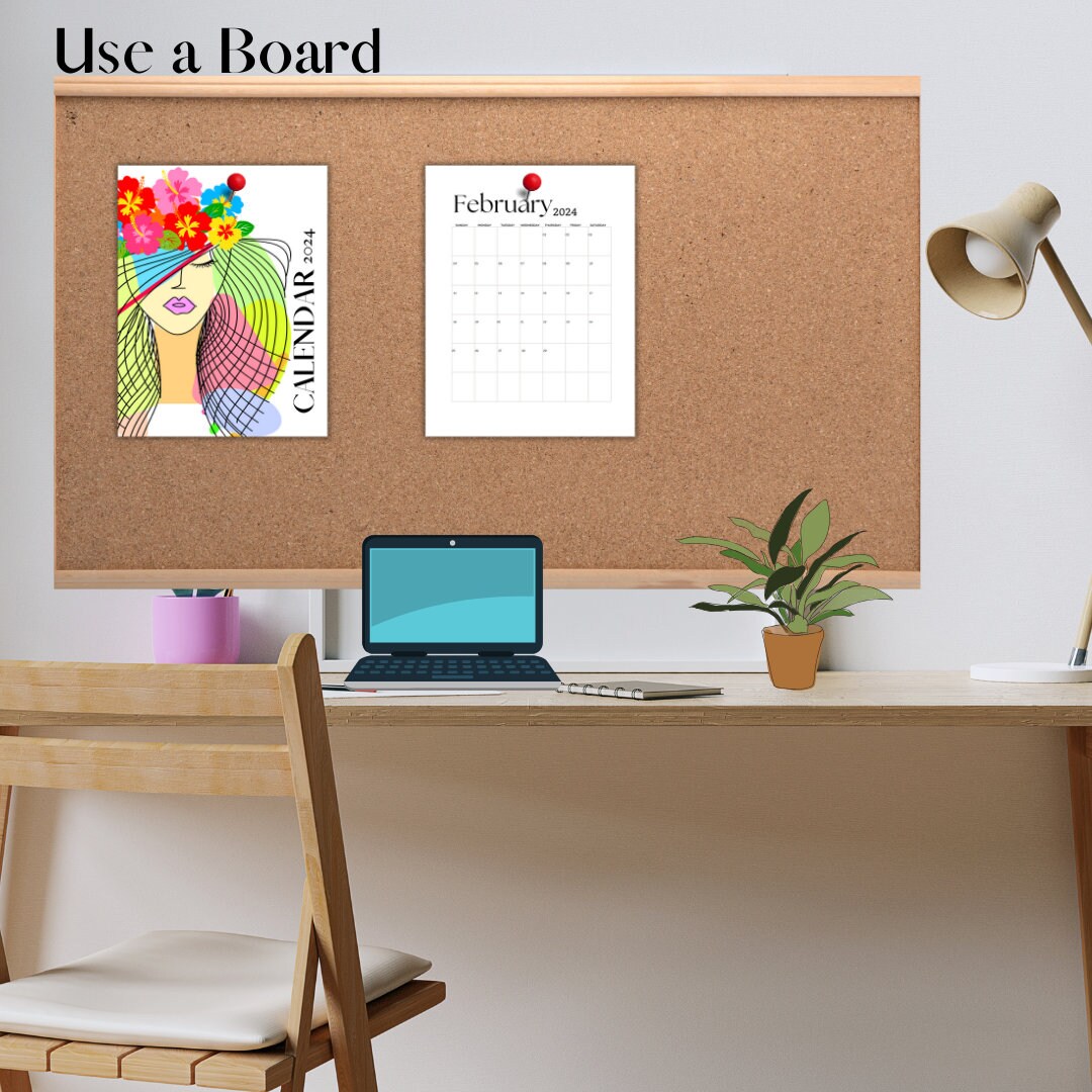 Bundle Digital Planner and Monthly Calendar 2024, Productivity Planner ...