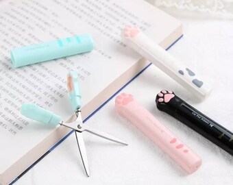 Kawaii Cat Paw Scissors With Protective Case/ Unique Office - Etsy