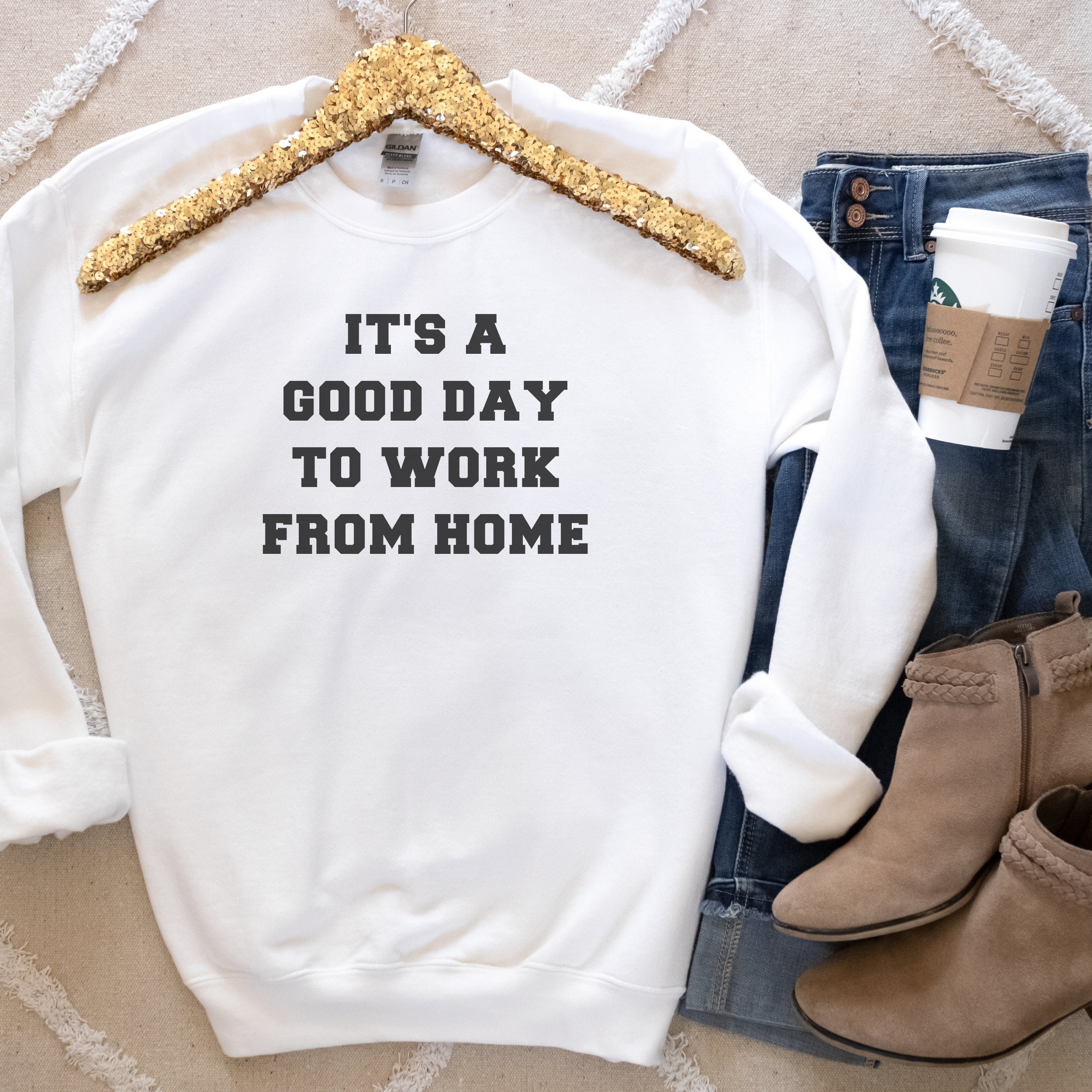 WFH Sweatshirt, Remote Sweatshirt, Work From Home Tee, Wfh Mom, Remote ...