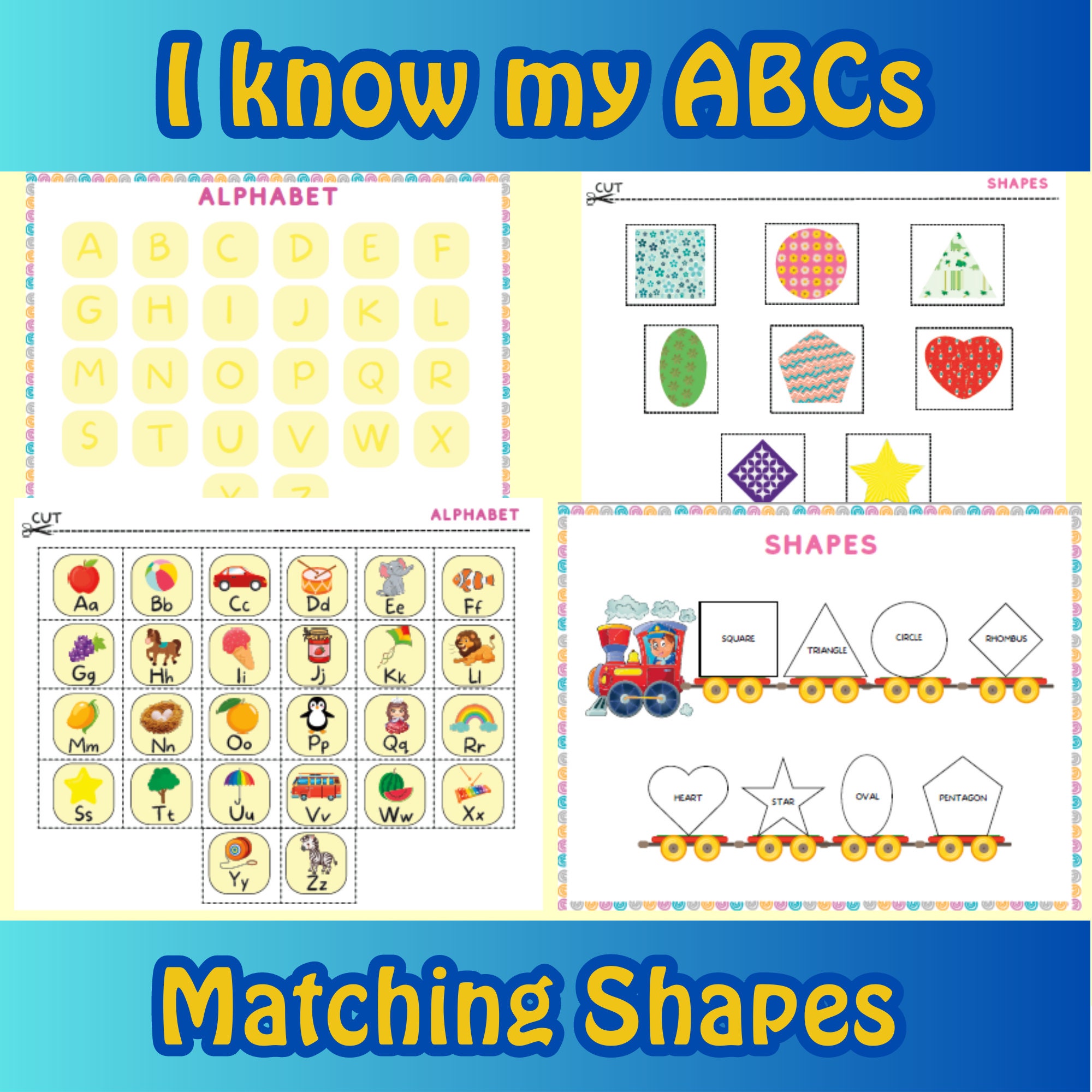 Preschool Pre-k + Kindergarten Learning Bundle | Activity Worksheets ...