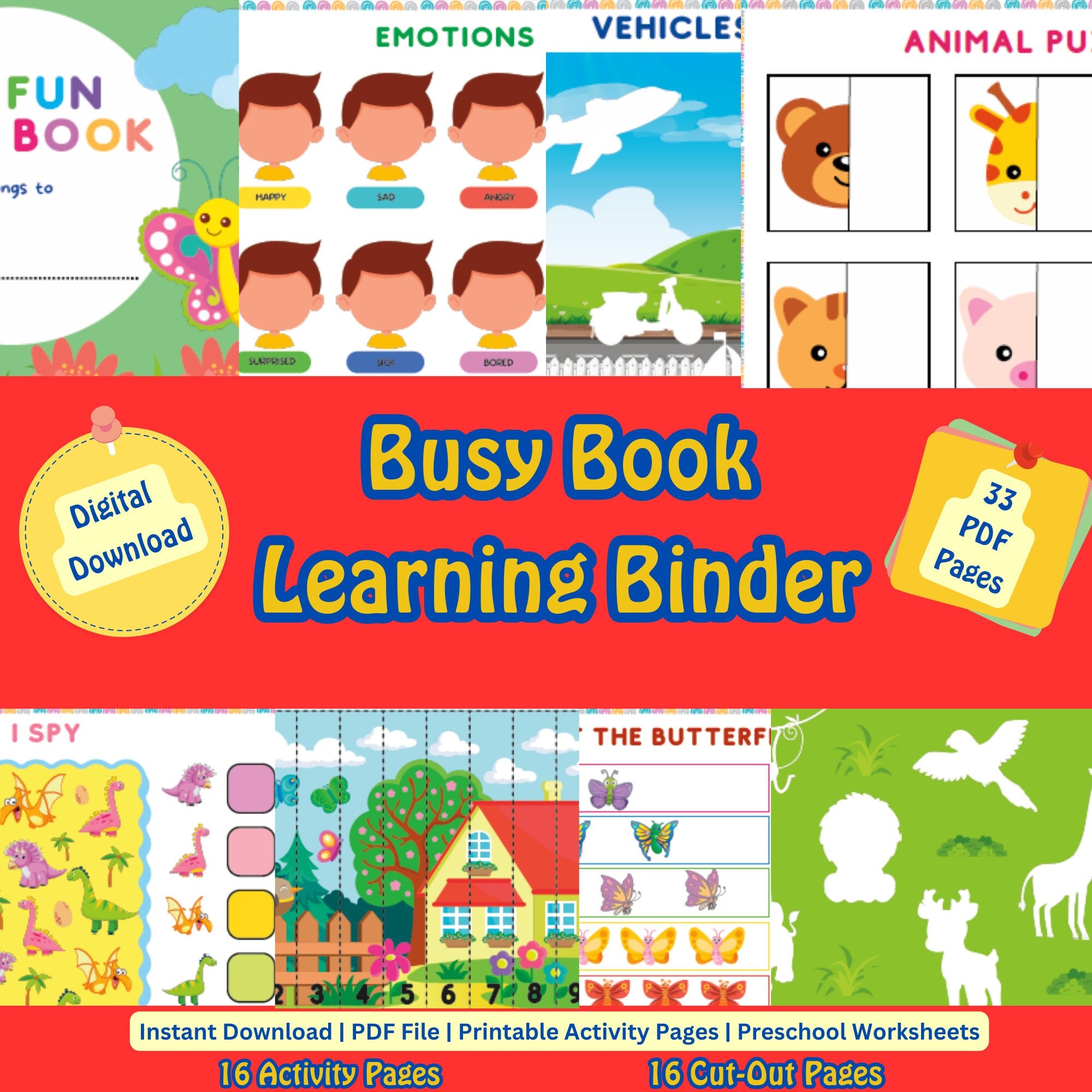 Preschool Pre-k + Kindergarten Learning Bundle | Activity Worksheets ...