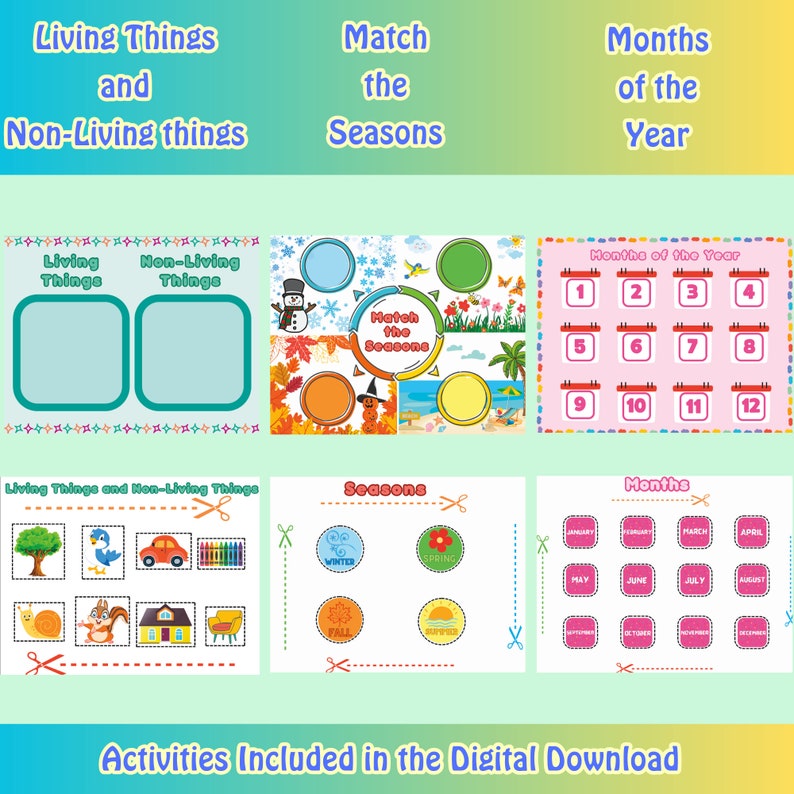 Toddler Busy Book Printable Activity Homeschool Montessori Binder Quiet ...