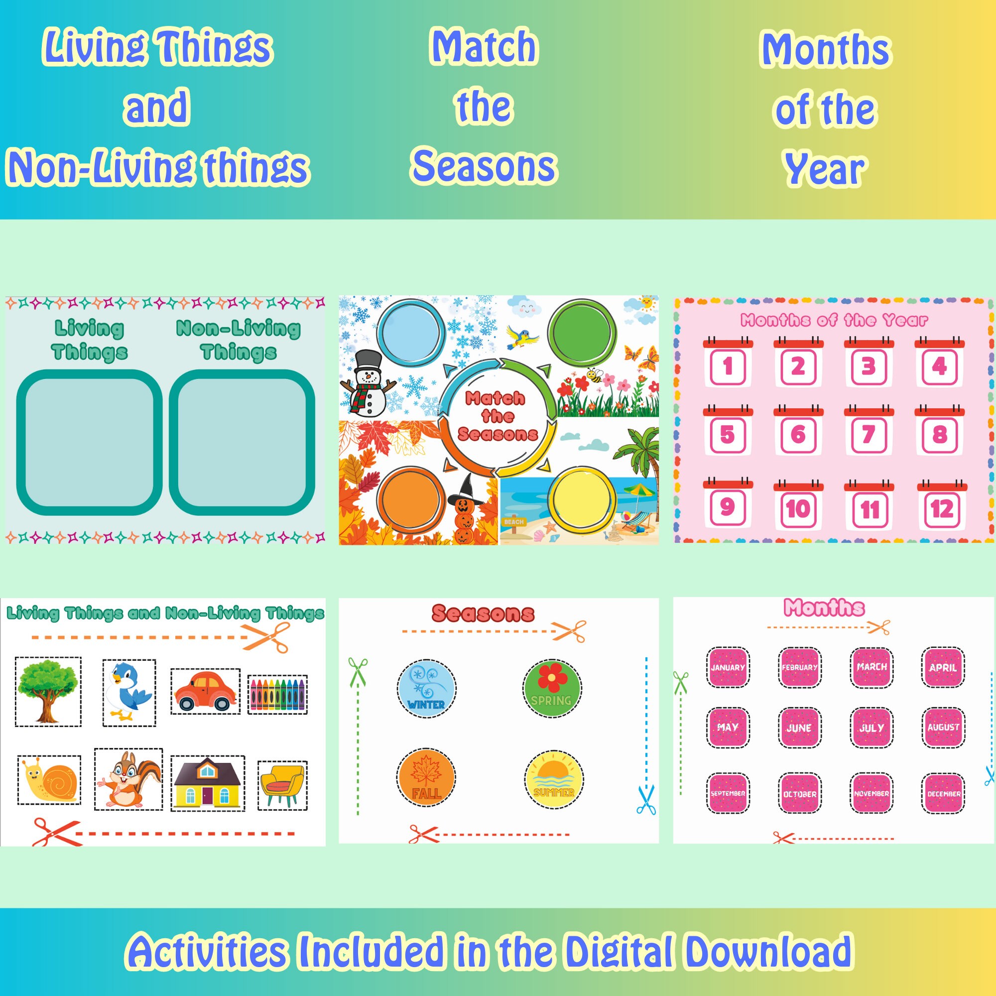 Toddler Busy Book Printable Activity Homeschool Montessori Binder Quiet ...