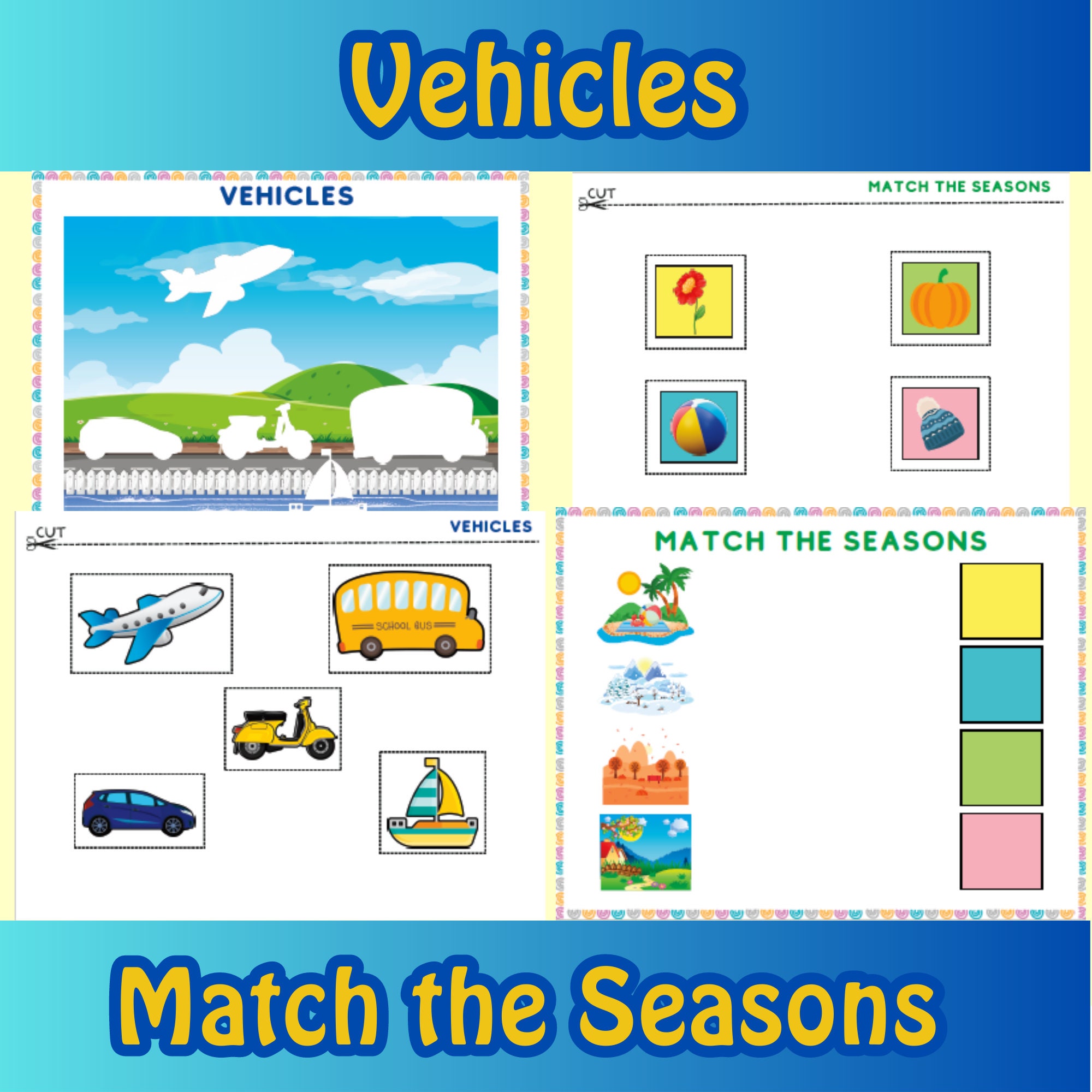 Preschool Pre-k + Kindergarten Learning Bundle | Activity Worksheets ...