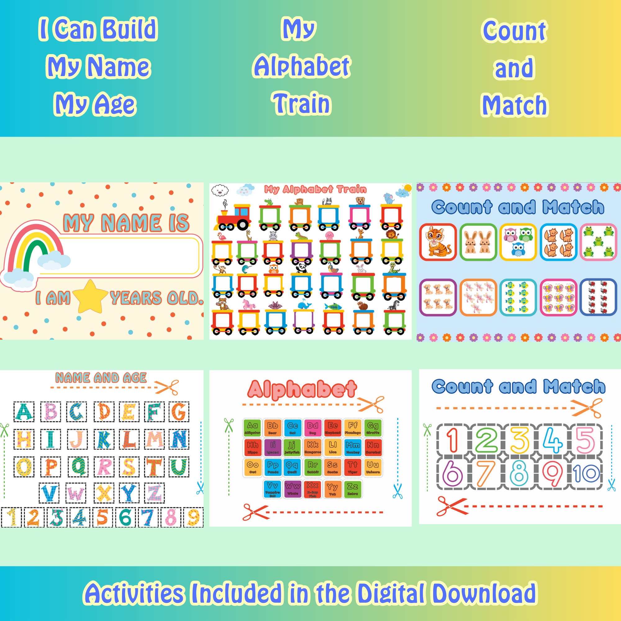 Toddler Busy Book Printable Activity Homeschool Montessori Binder Quiet ...