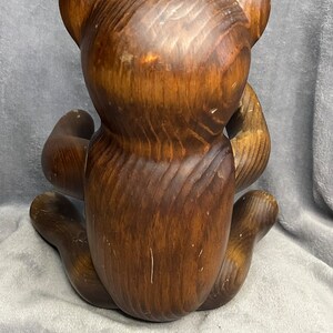 Vintage T.L. Plum Wood Carved Teddy Bear-read Description - Etsy