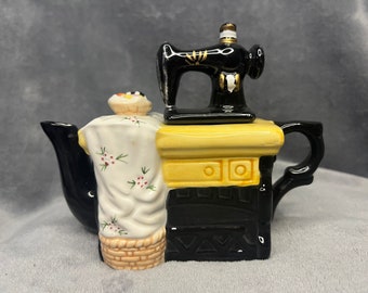 Vintage Sewing Machine Teapot - Etsy
