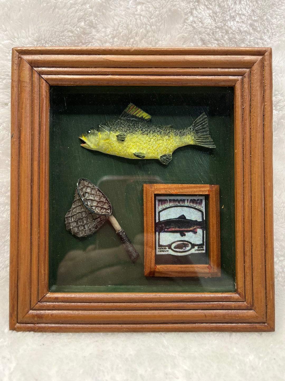 Vintage Fishing Themed Shadow Box Fishing Decor 18 Dainel Brand 6 H X 5 ...