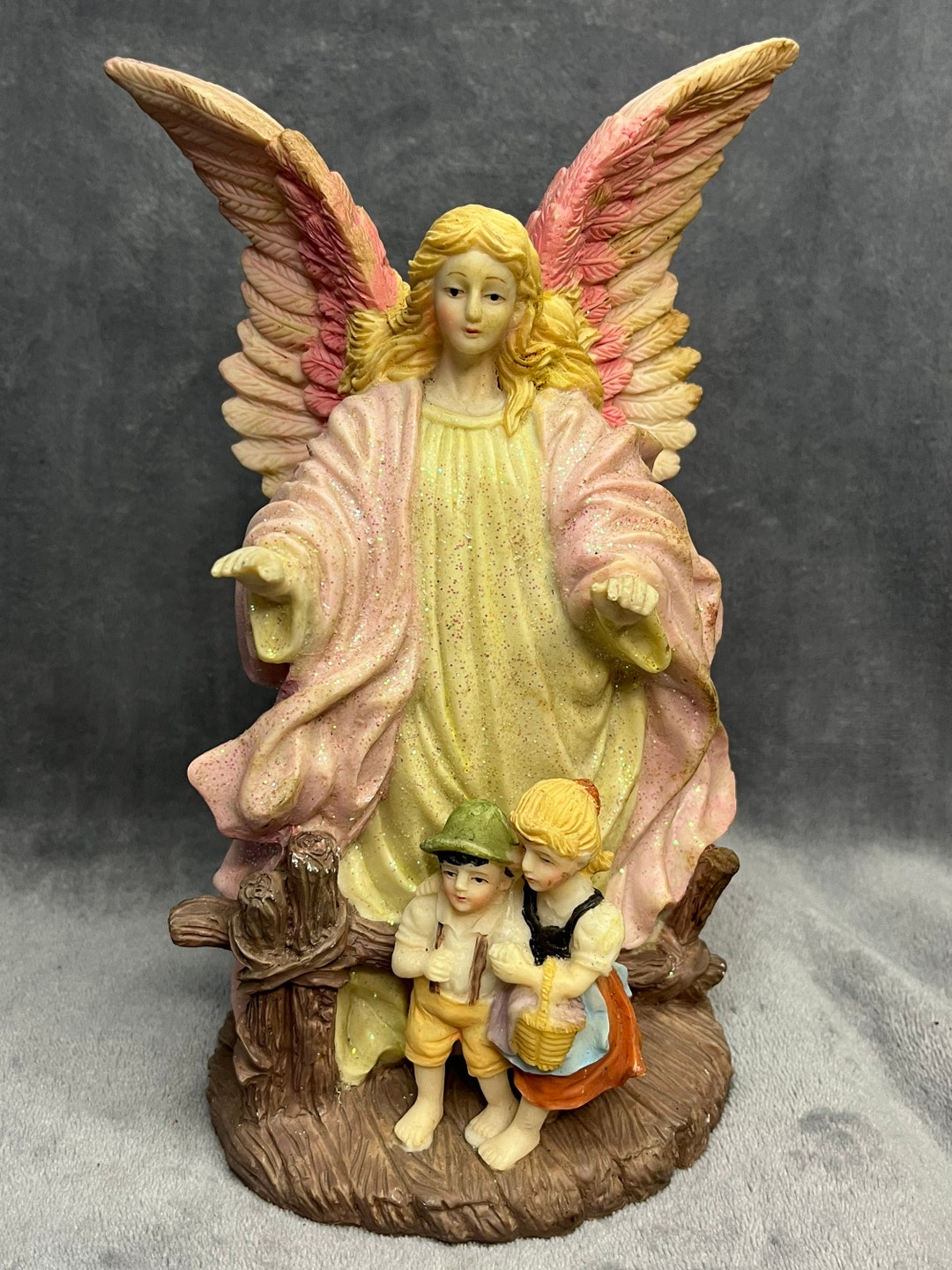 Vintage Archangel Decoration Resin Heart Angel - Etsy