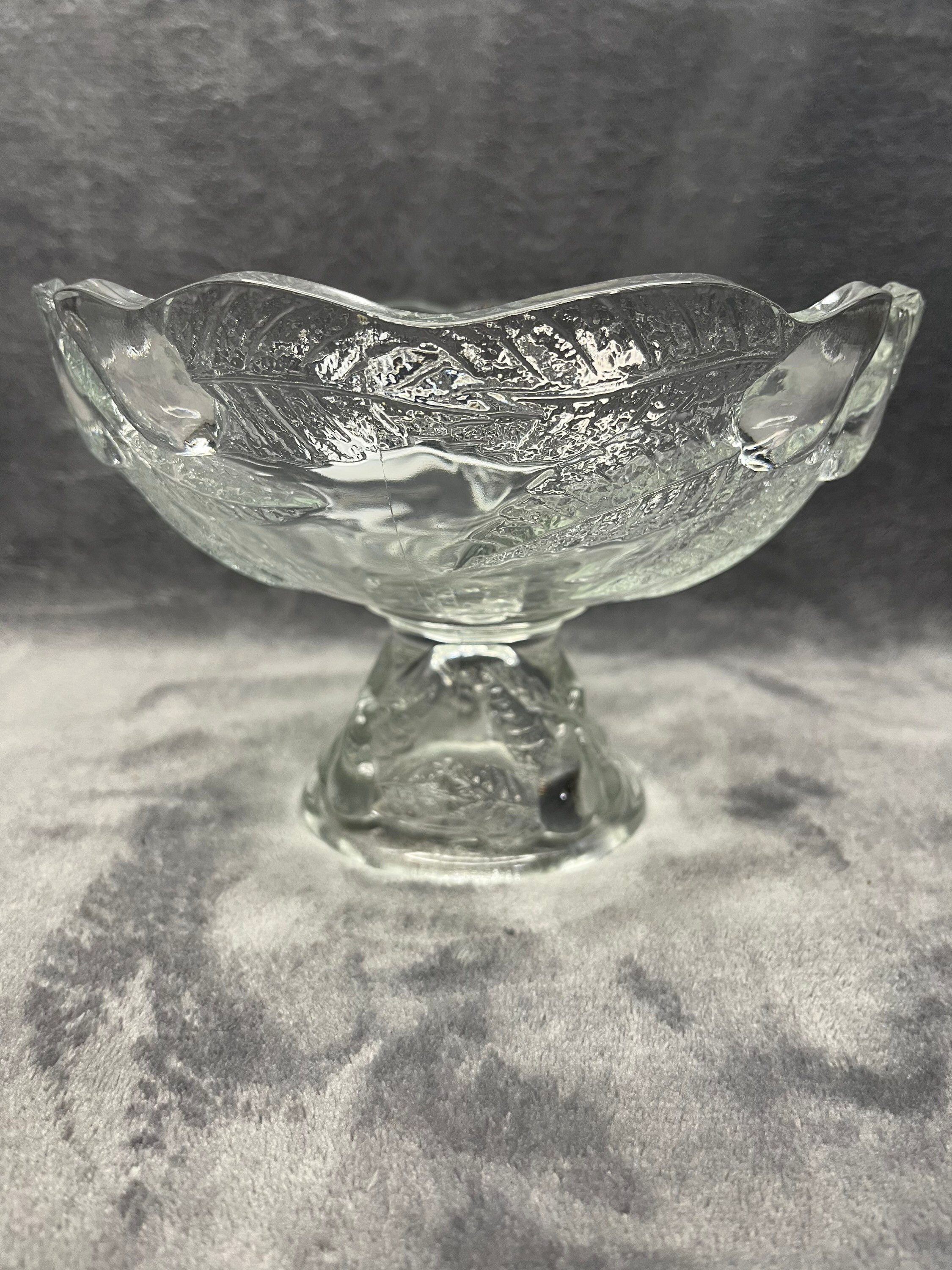 Vintage Teleflora Crystal Footed Bowl - Etsy
