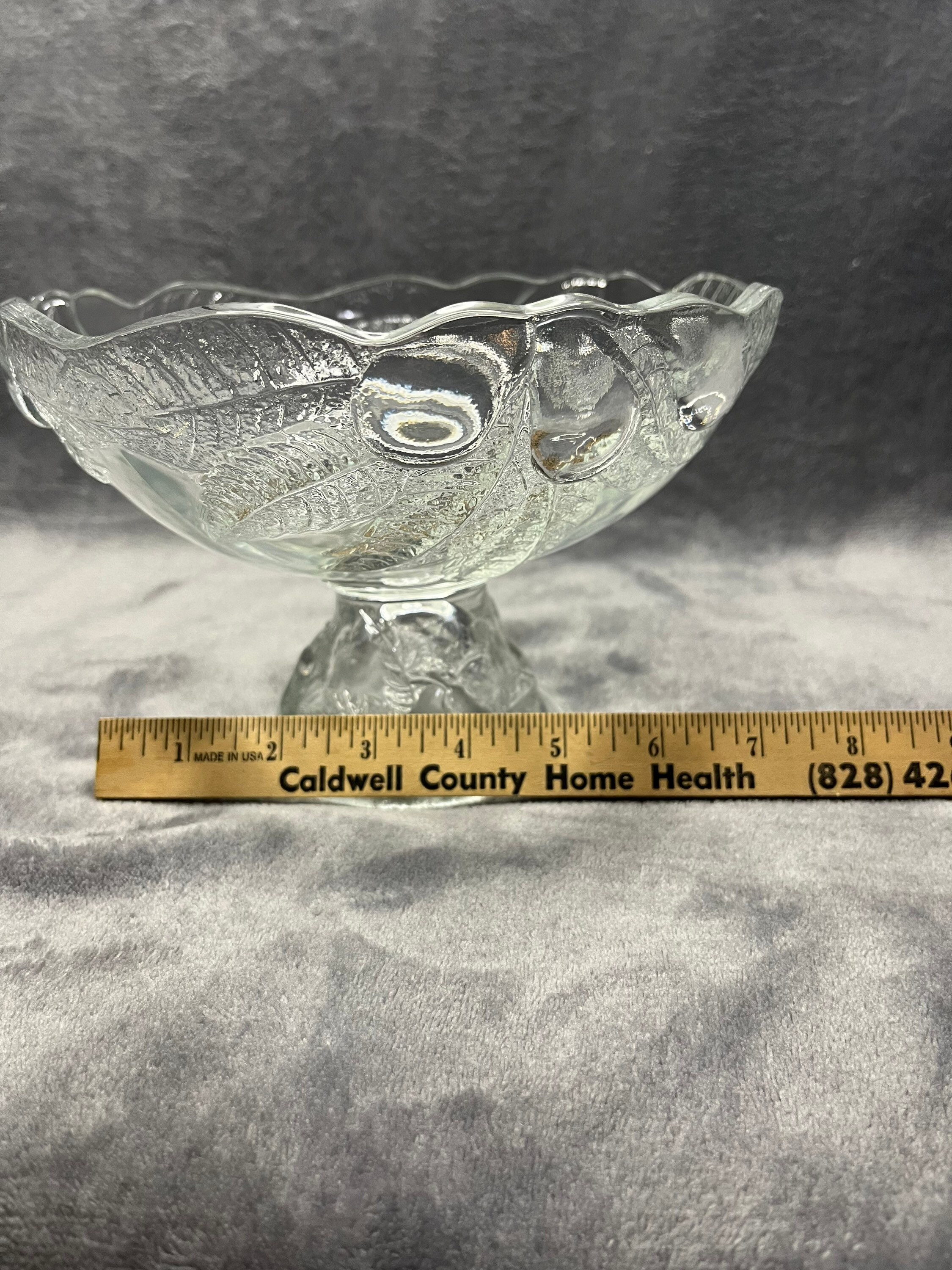 Vintage Teleflora Crystal Footed Bowl - Etsy