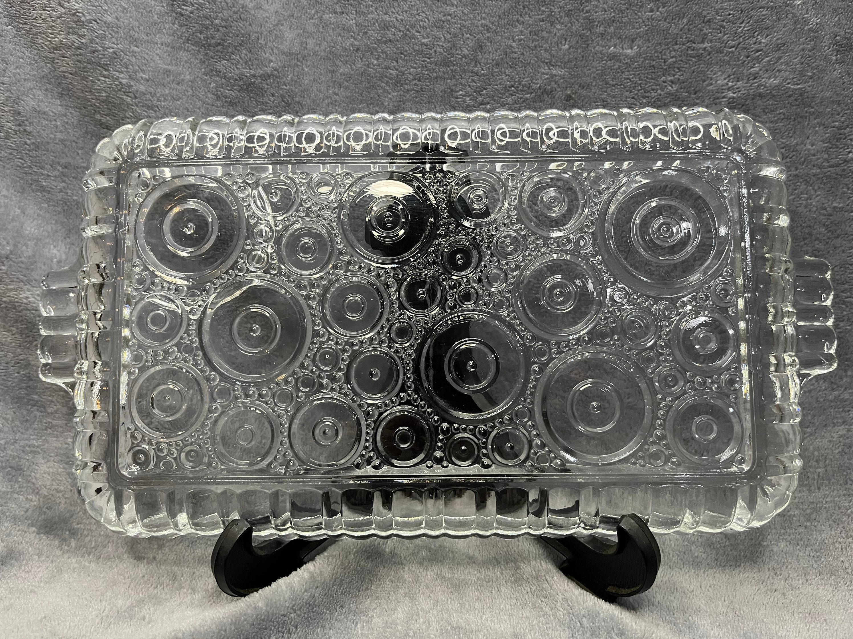 Vintage Atlas Art Deco Clear Glass Trays - Etsy