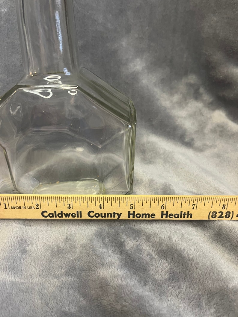 Vintage Long Neck Octagon Shaped Whiskey Bottle With Stopper - Etsy