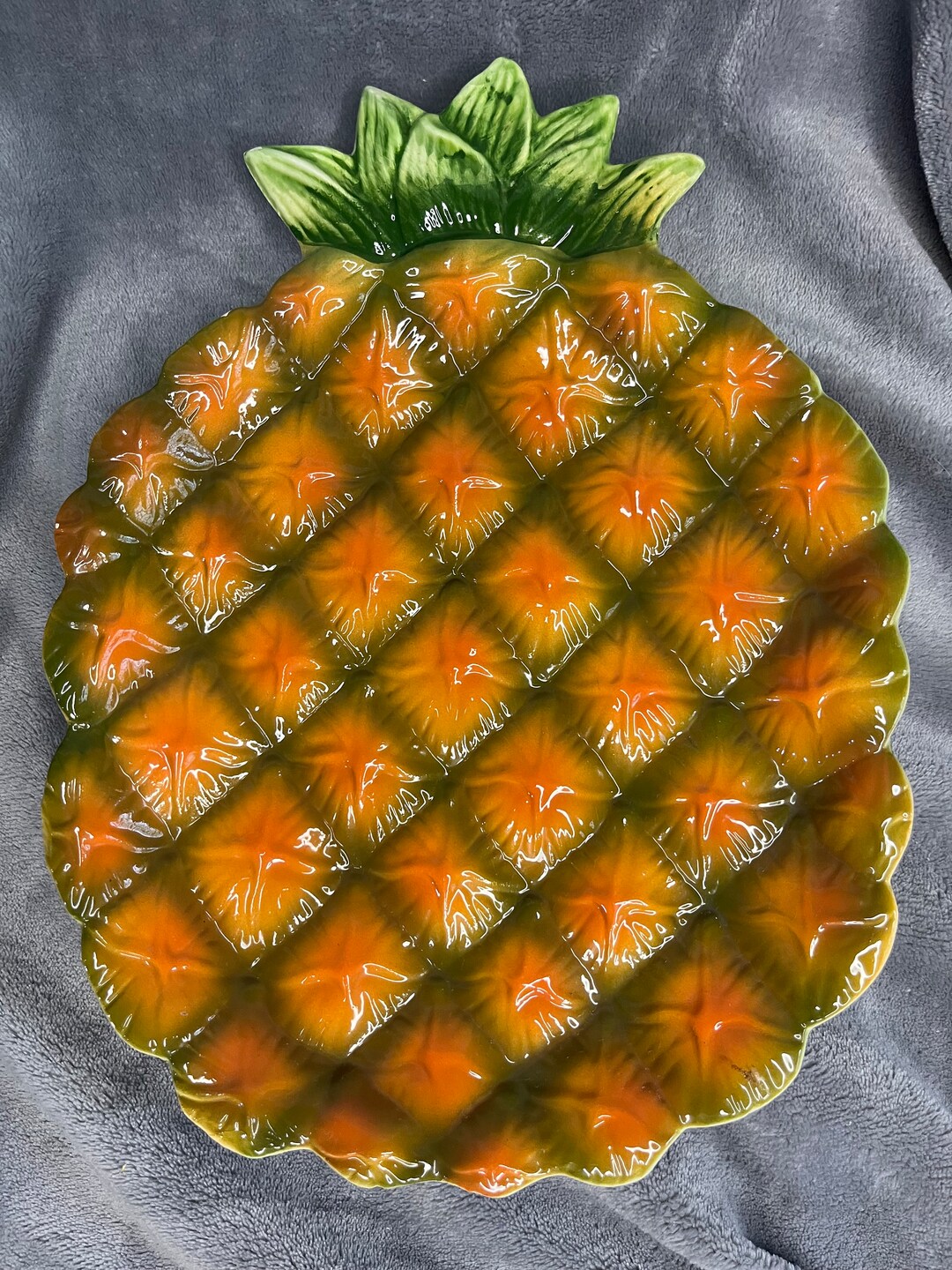 Vintage Pineapple Shaped Serving Platter - Etsy