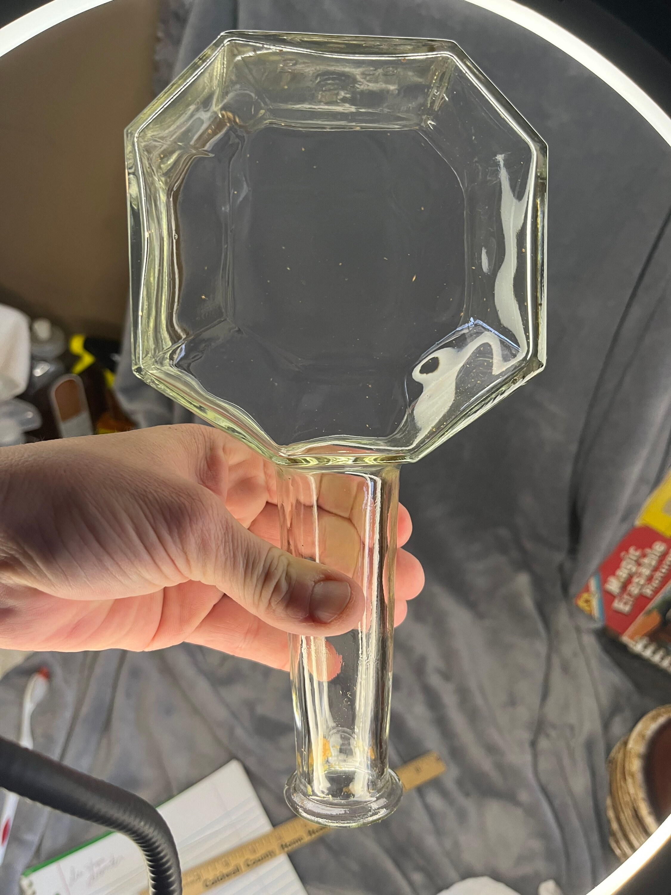 Vintage Long Neck Octagon Shaped Whiskey Bottle With Stopper - Etsy