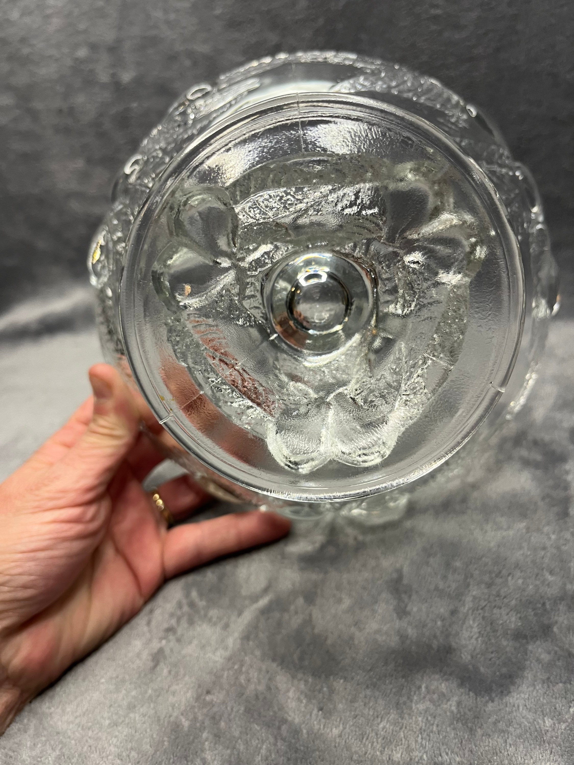 Vintage Teleflora Crystal Footed Bowl - Etsy