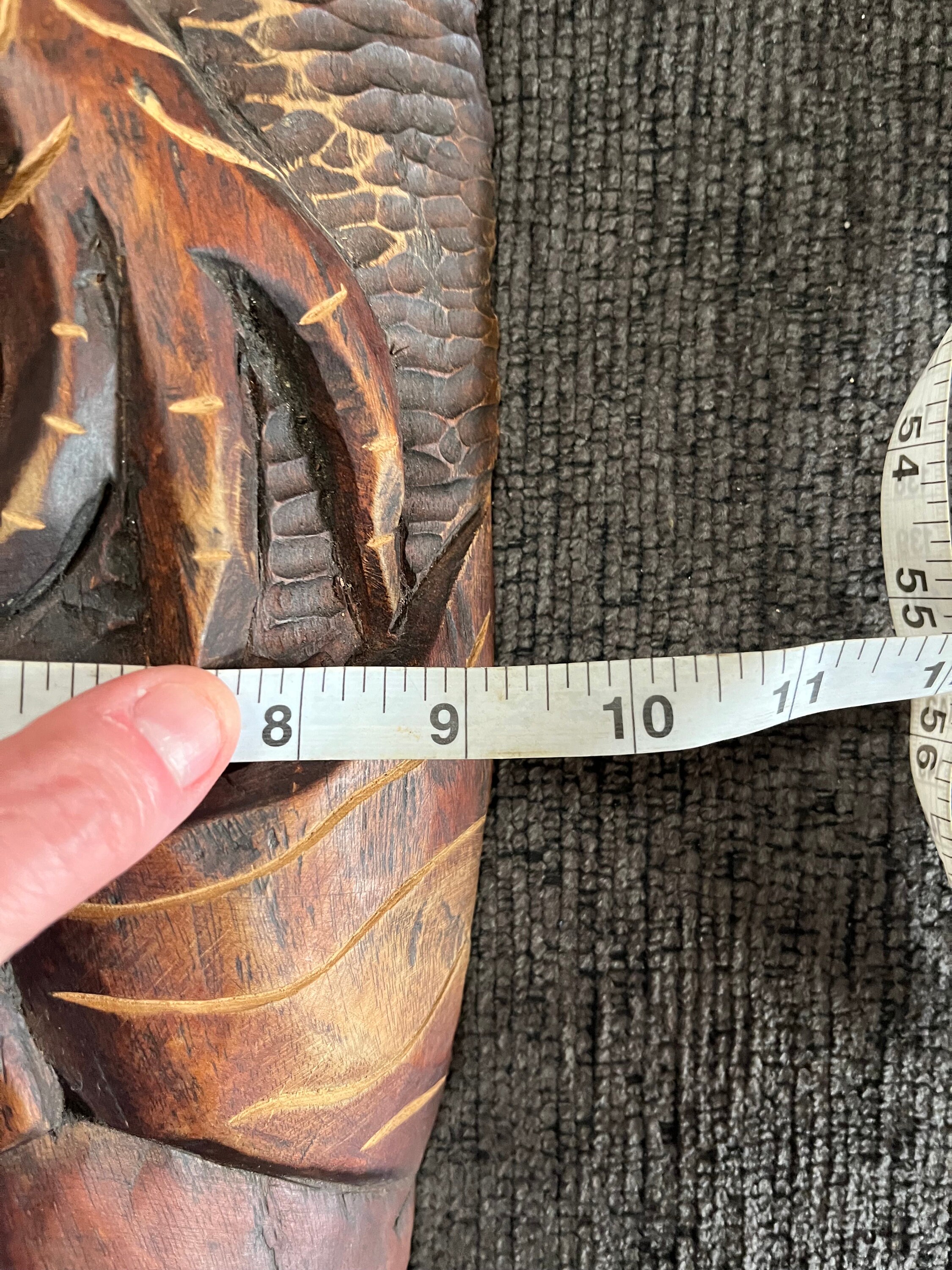 Vintage Hand Carved Large Wall Mask - Etsy