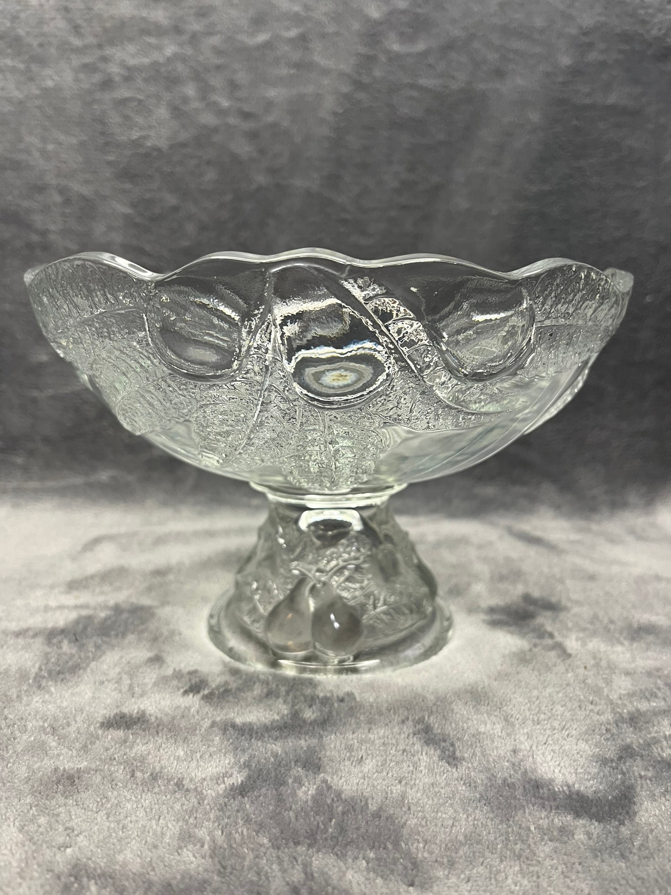 Vintage Teleflora Crystal Footed Bowl - Etsy