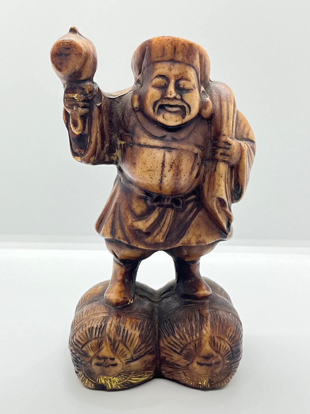 Vintage Japanese God of Luck Figurine - Etsy