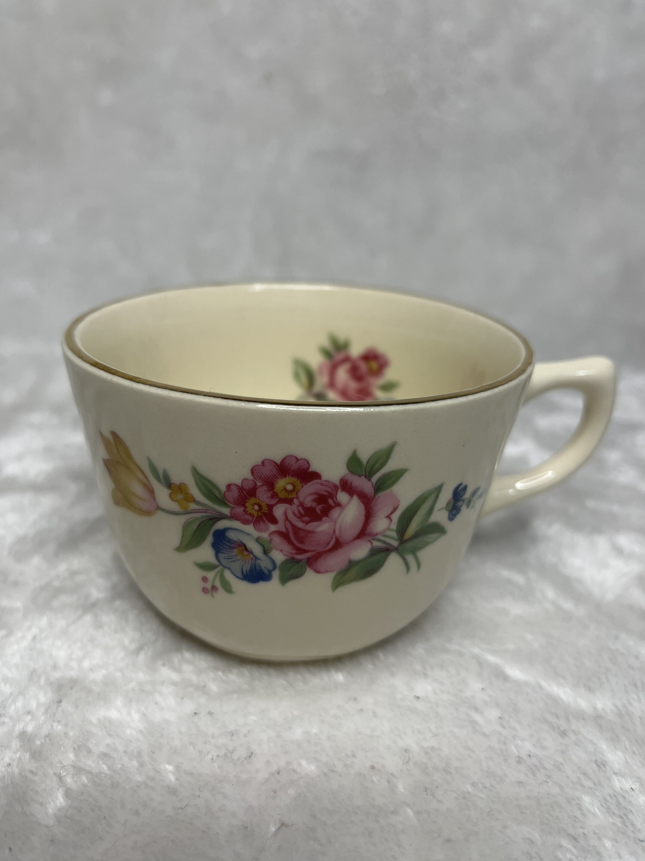 Vintage Tea Rose USA Multicolor Rose Tea Cup Floral Gold Trim - Etsy