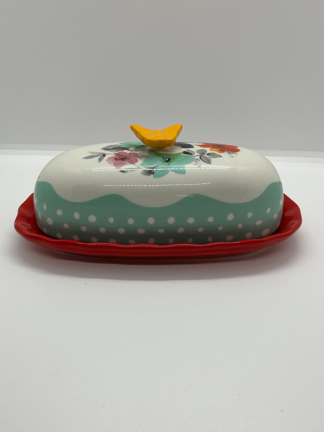 The Pioneer Woman Flea Market Butterfly Butter Dish - Etsy