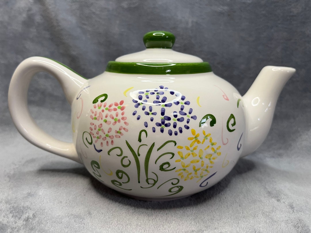 Vintage Ceramic Decorative Teapot - Etsy