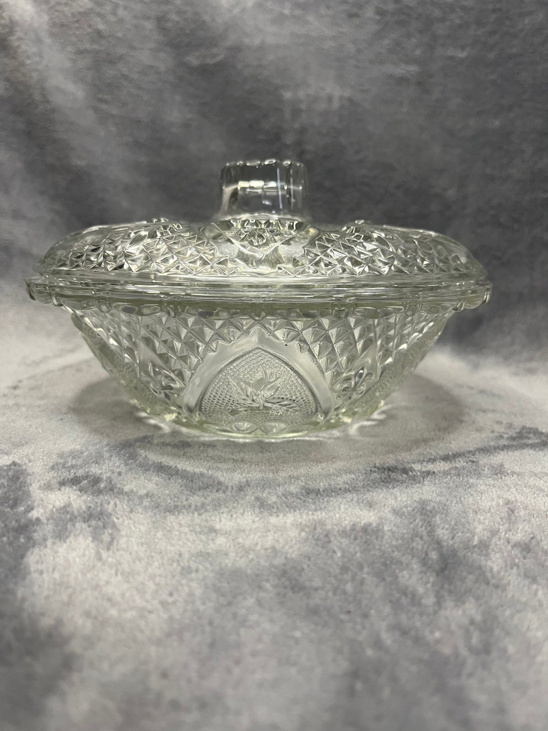 Vintage Kim Indonesia Candy Dish With Lid, Hearts, Roses, and Fleur De ...