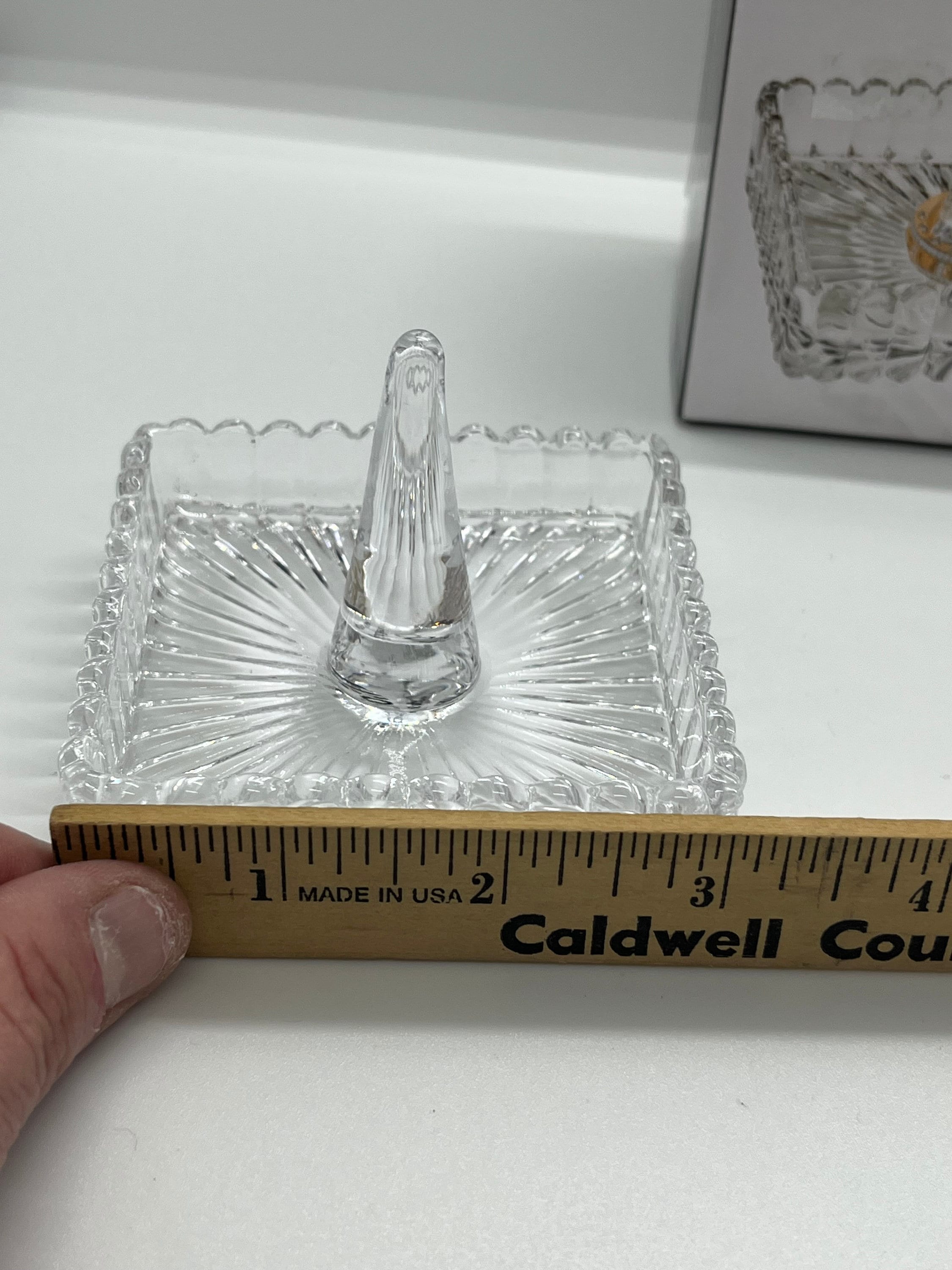 Vintage Open Box Studio Crystal by Godinger Square Ring Dish - Etsy