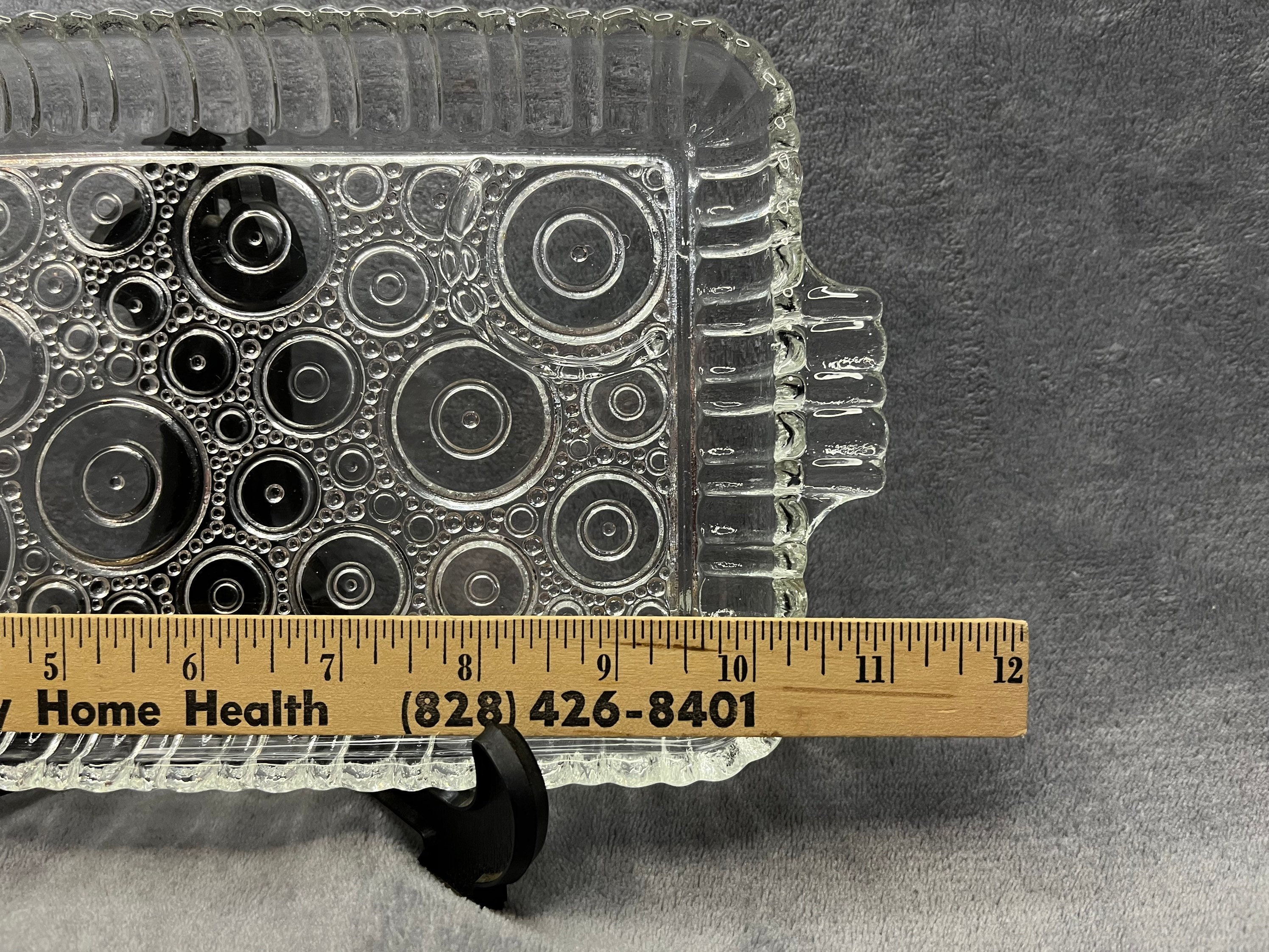 Vintage Atlas Art Deco Clear Glass Trays - Etsy