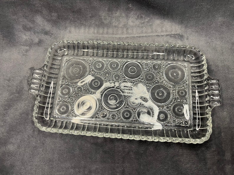 Vintage Atlas Art Deco Clear Glass Trays - Etsy