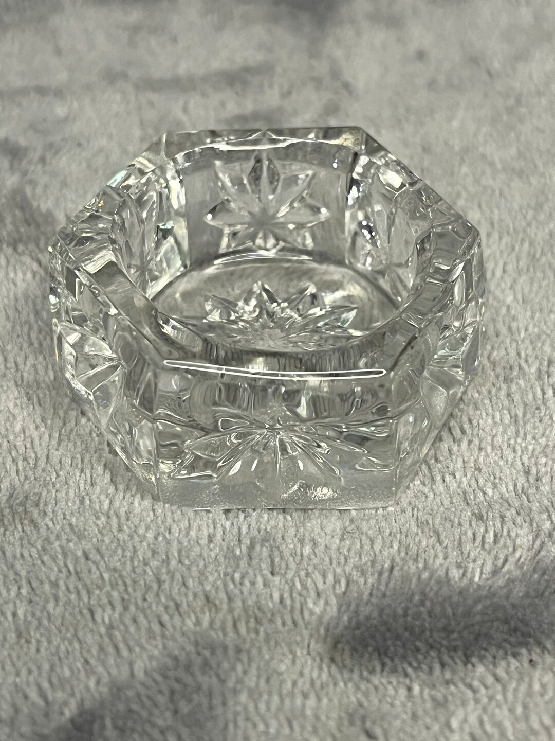 Vintage Salt Dish Cellar Crystal Clear Glass Detailed Design - Etsy