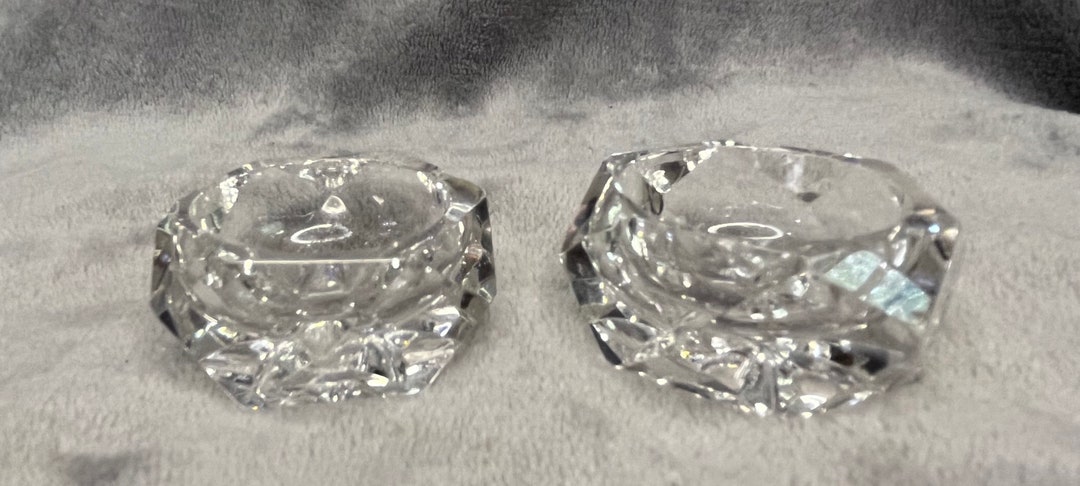 Vintage 2 Glass Salt Dip/cellars - Etsy