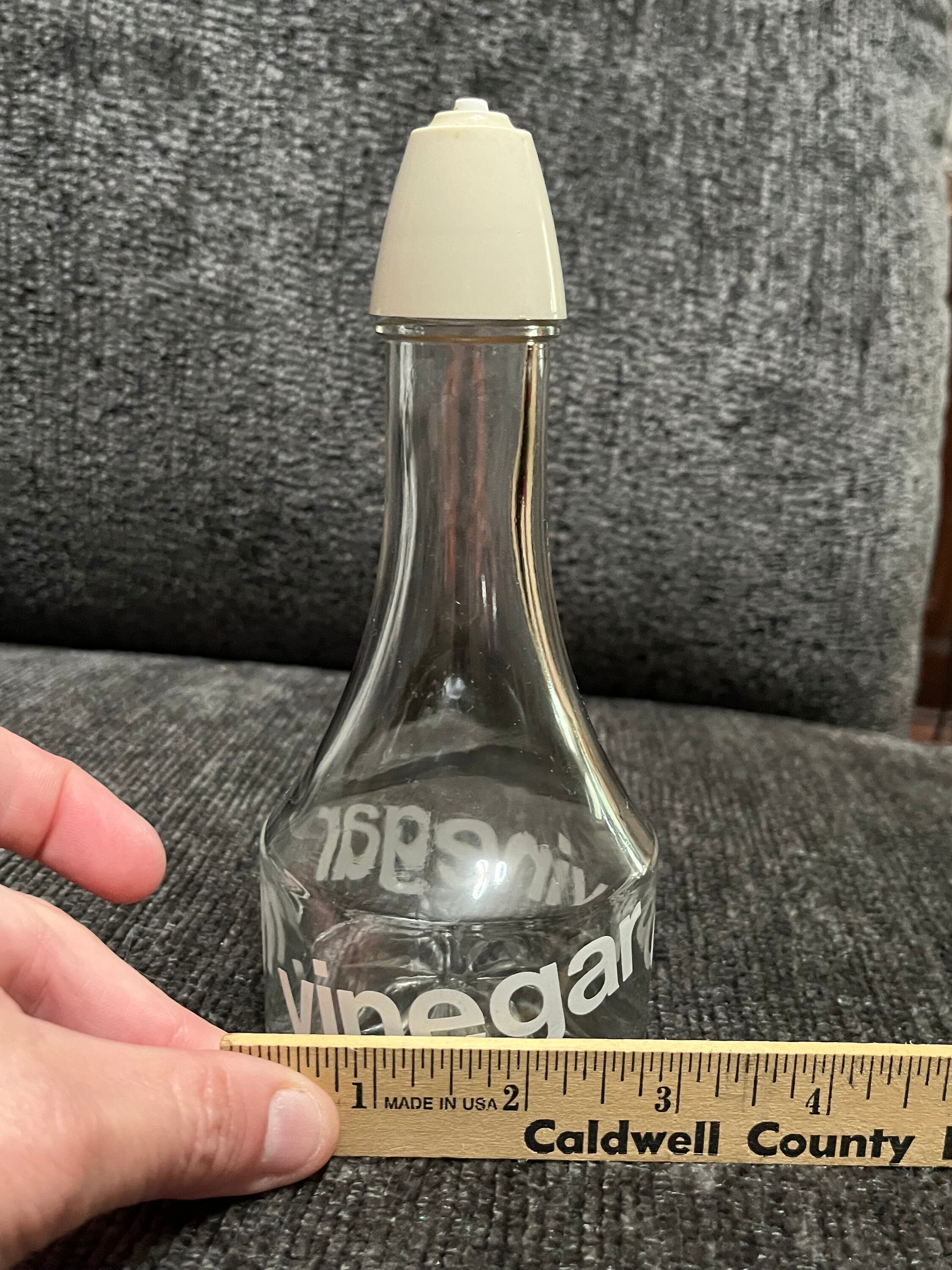 Vintage Gemco Oil and Vinegar Bottle Server HELVETICA Glass Single 1970 ...