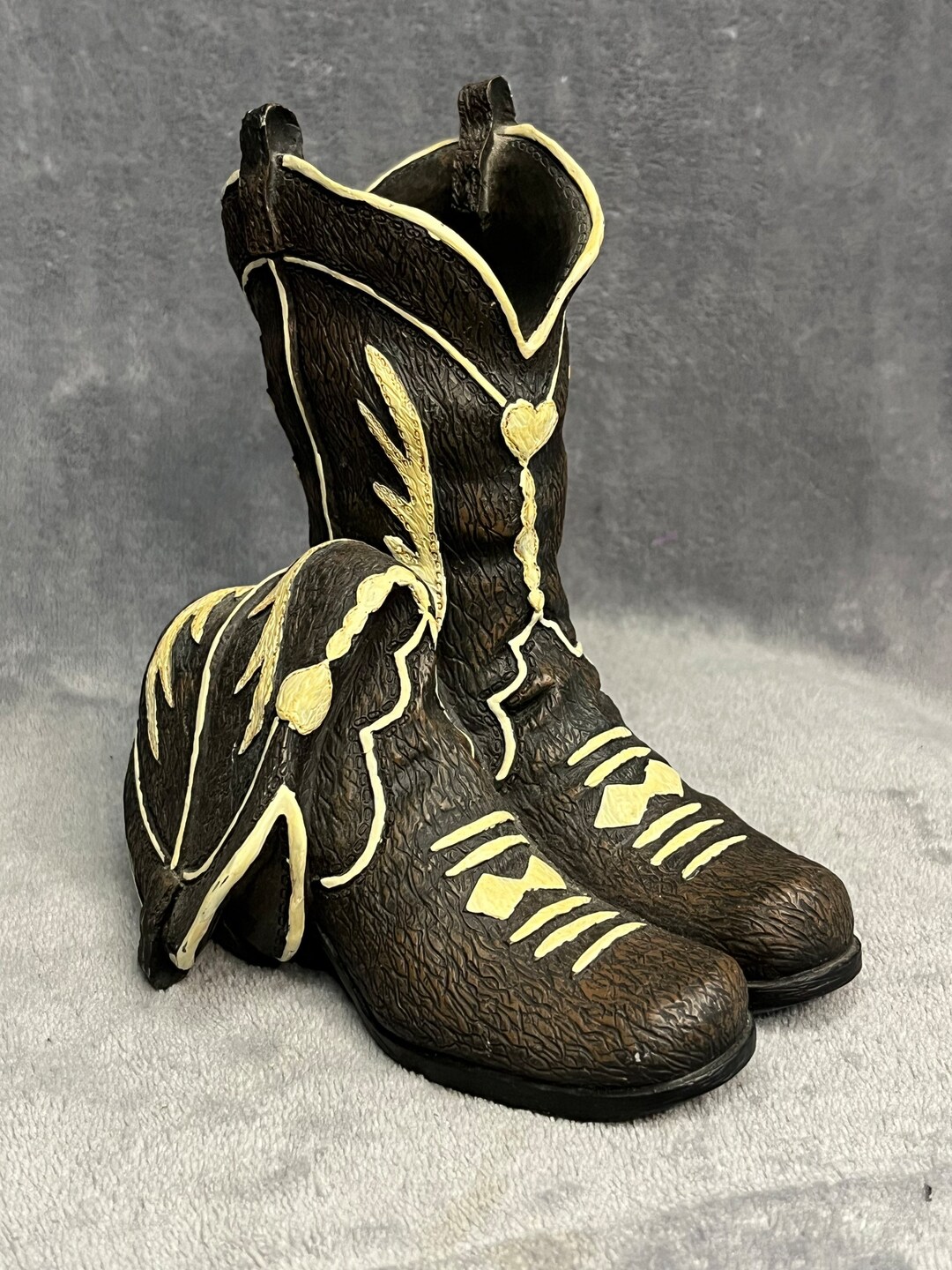 Vintage Cowboy Boots Vase - Etsy