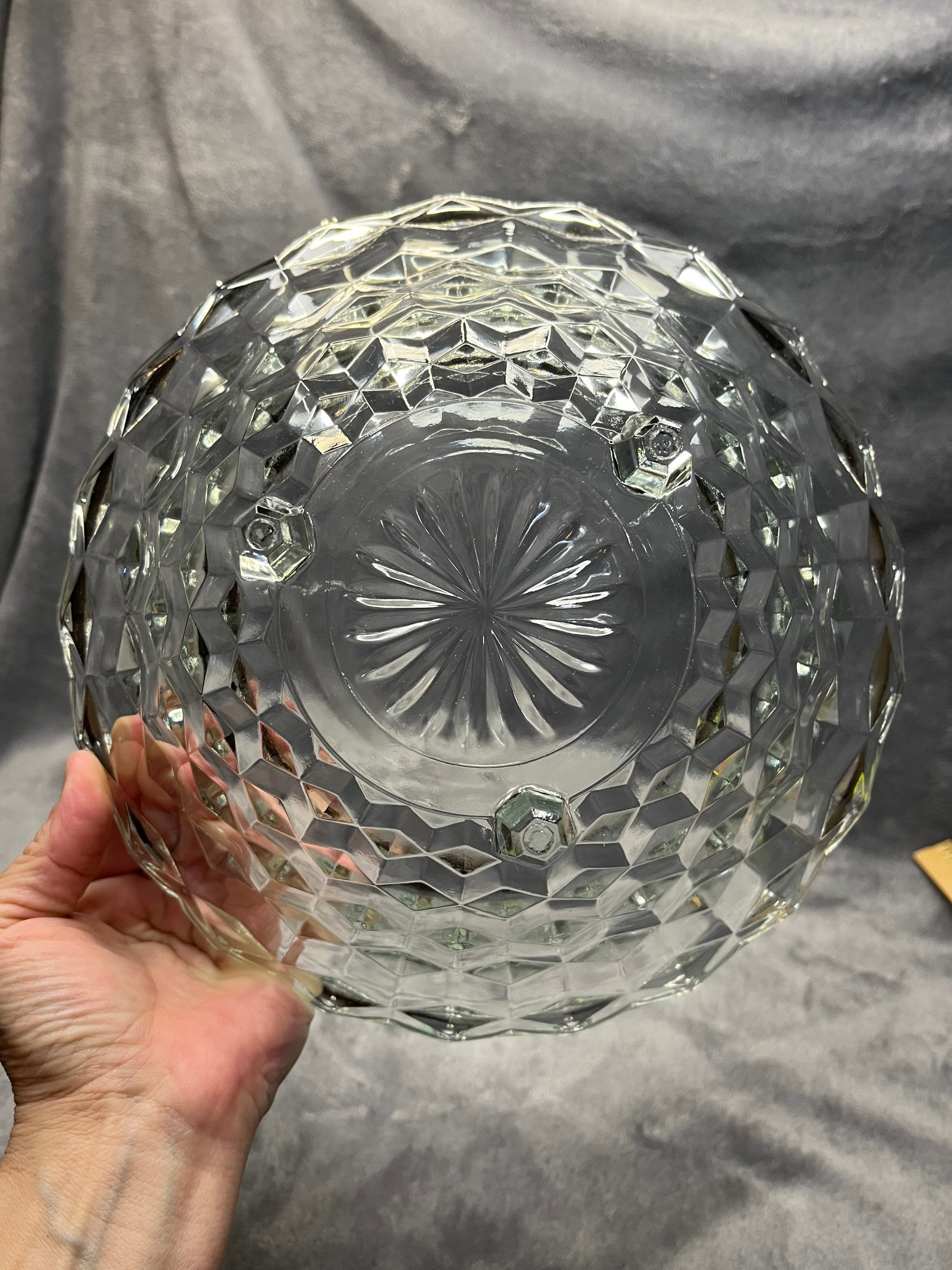 Vintage Indiana Glass Footed Bowl, Large Indiana Glass Bowl - Etsy