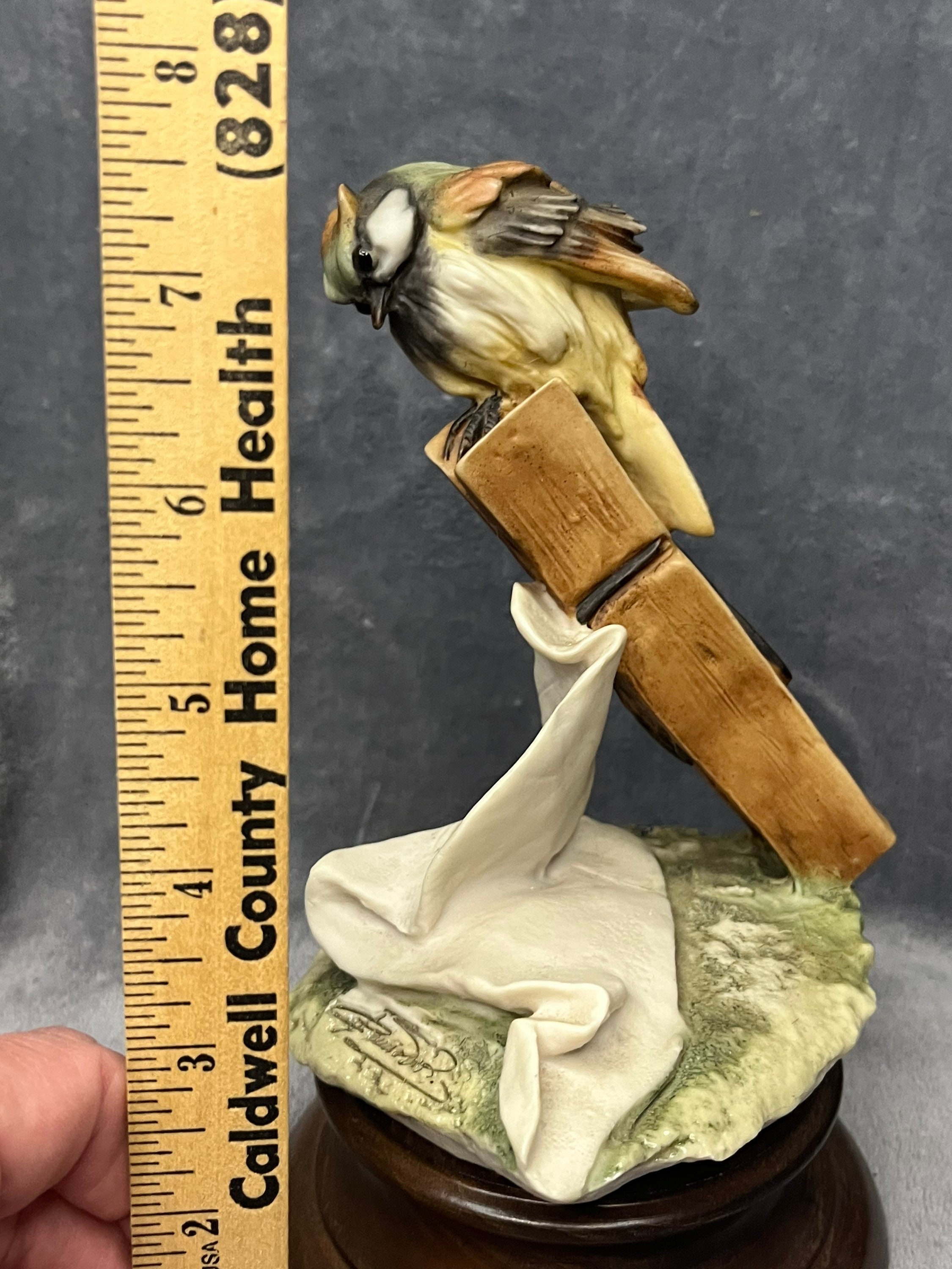 Vintage Rare Florence Capodimonte Bird on Clothespin Figurine 1982 or ...