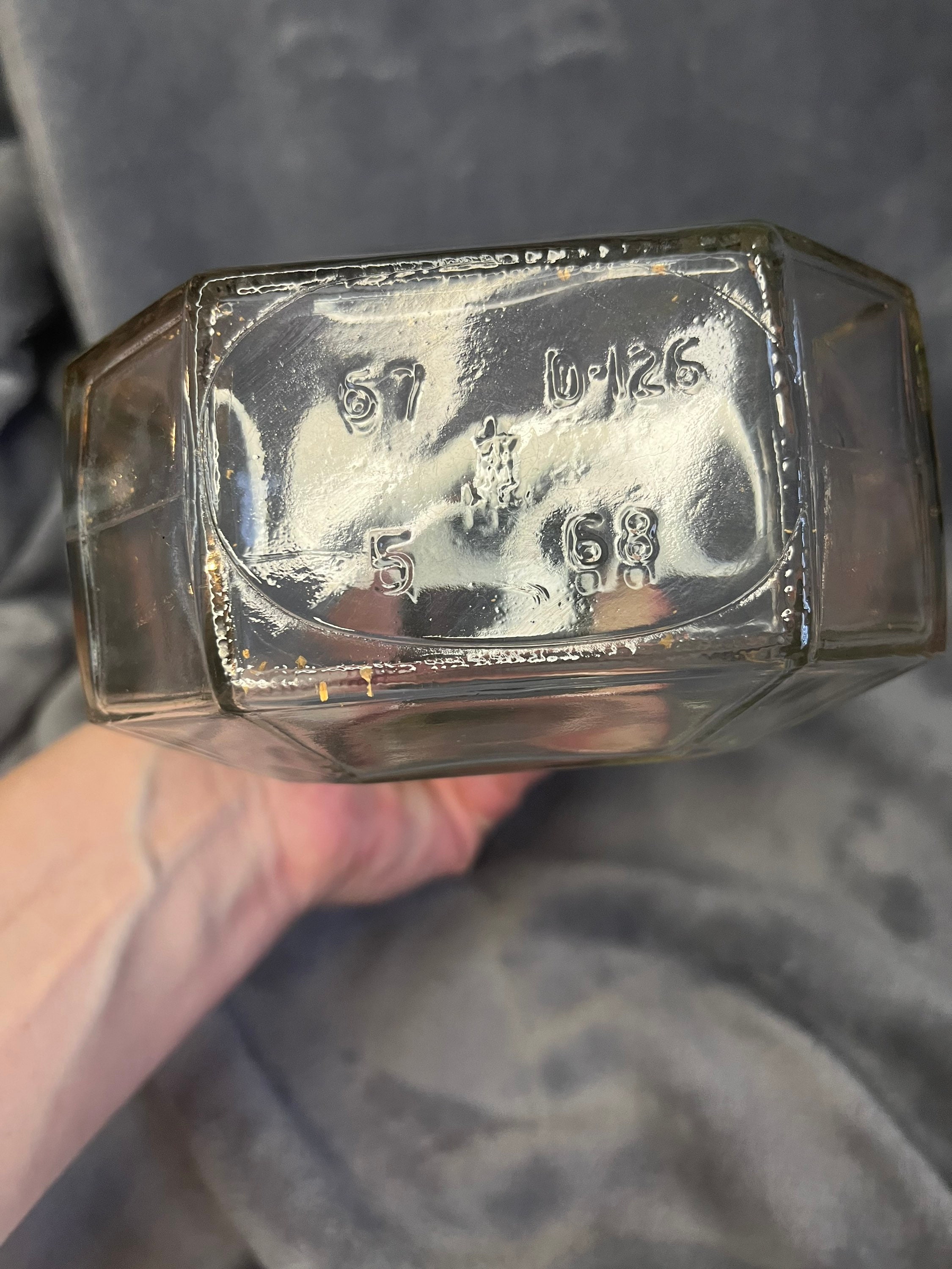 Vintage Long Neck Octagon Shaped Whiskey Bottle With Stopper - Etsy