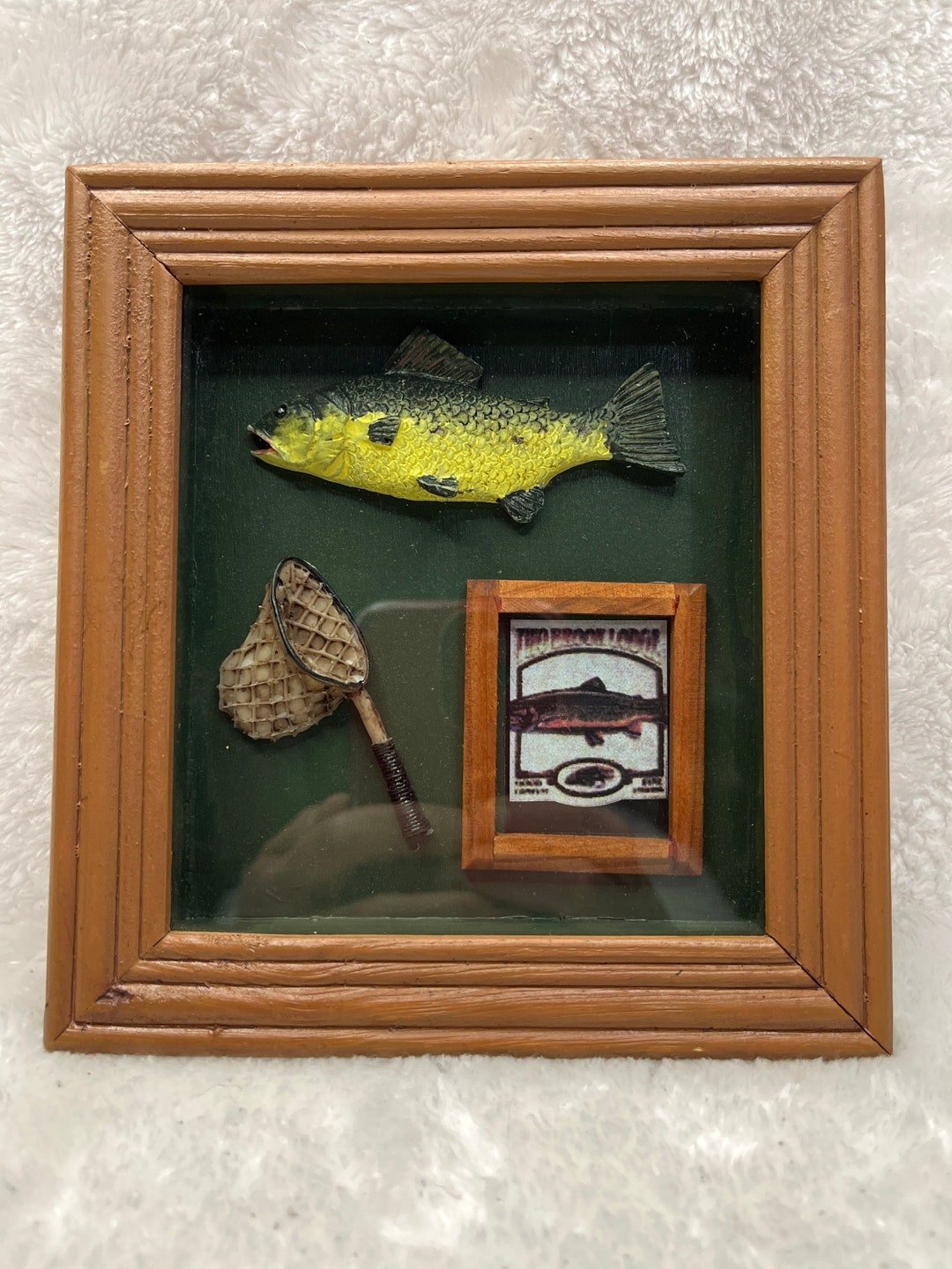 Vintage Fishing Themed Shadow Box Fishing Decor 18 Dainel Brand 6 H X 5 ...