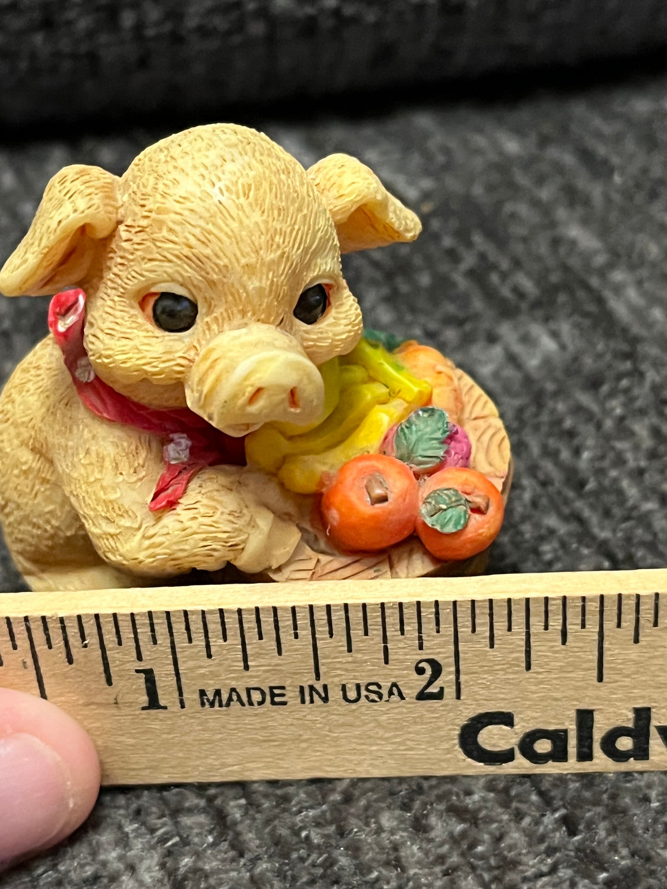 Vintage Resin Pig Figurine - Etsy