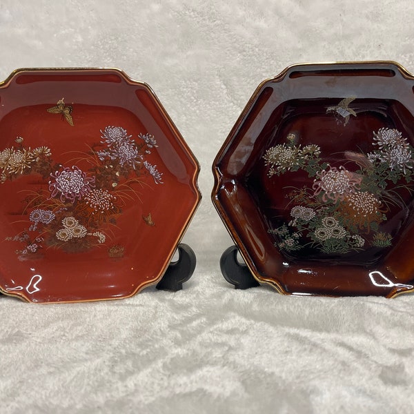 Burgundy Plates - Etsy