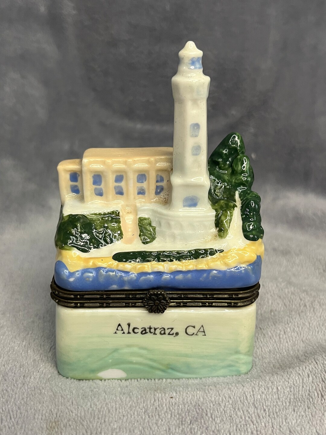 Vintage Porcelain Lighthouse Collection Trinket Box - Etsy
