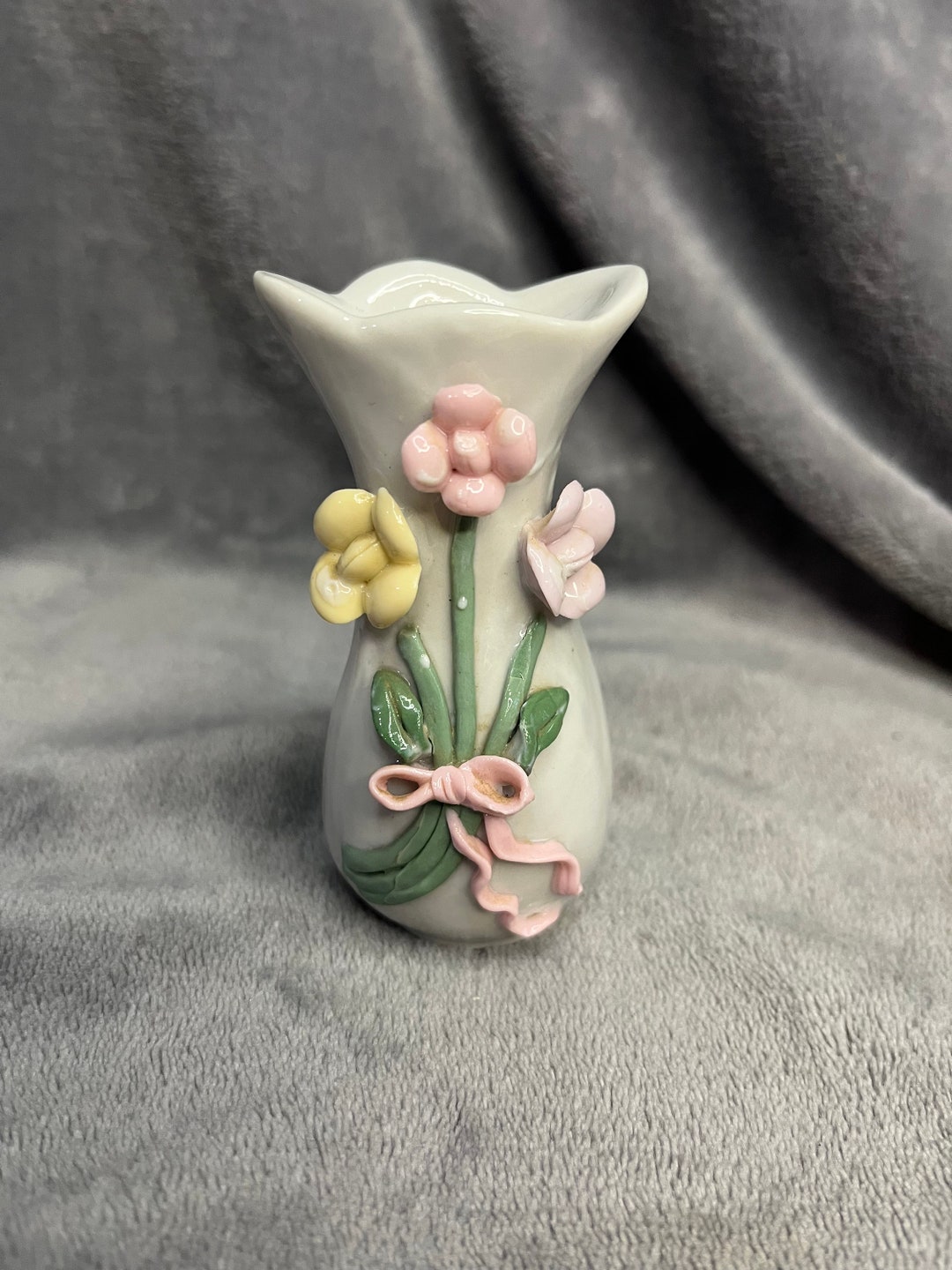 Vintage Small Decorative Ceramic Vase - Etsy