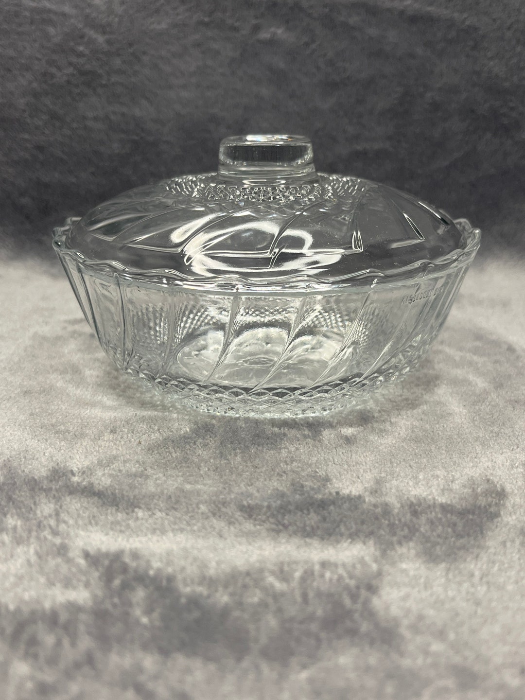 Vintage Clear Pressed Glass KIG Bowl-indonesia - Etsy