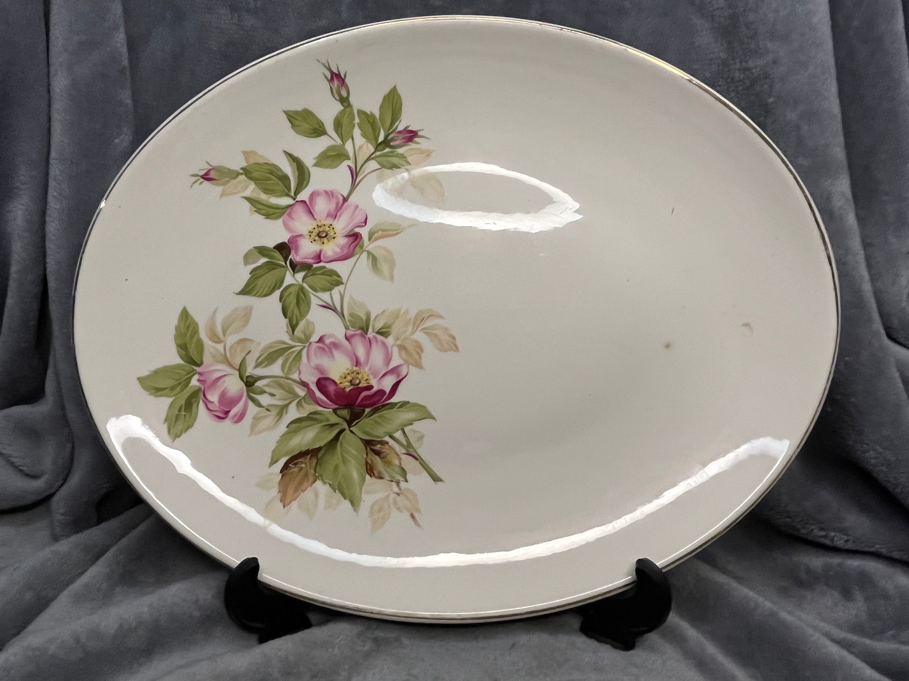Vintage Glamour by Limoges American China Pink Flower Briar Rose ...
