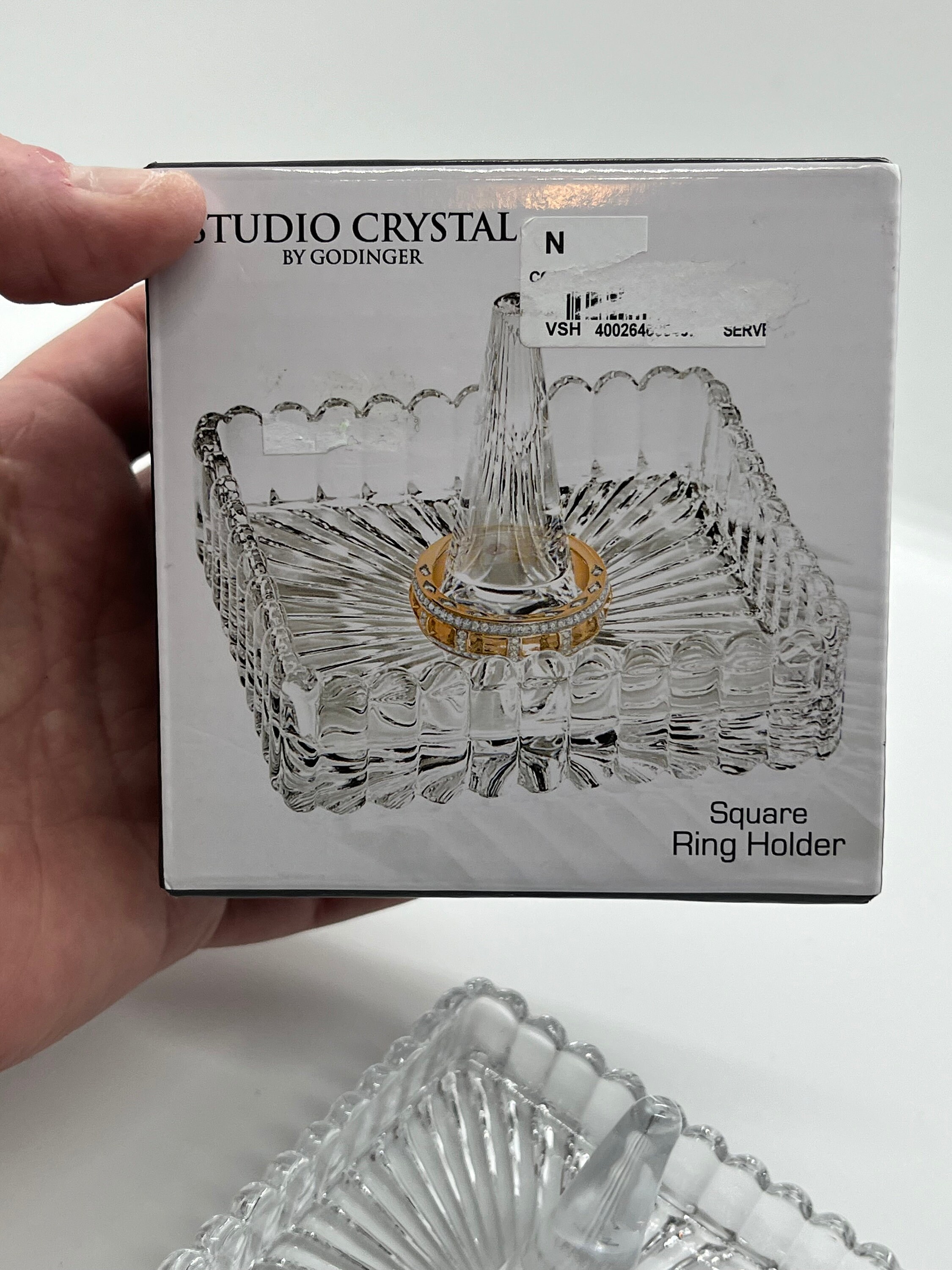 Vintage Open Box Studio Crystal by Godinger Square Ring Dish - Etsy