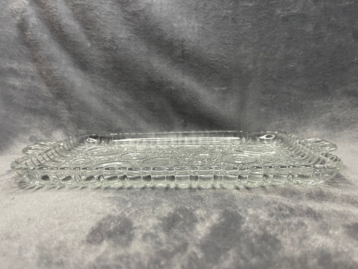 Vintage Atlas Art Deco Clear Glass Trays - Etsy
