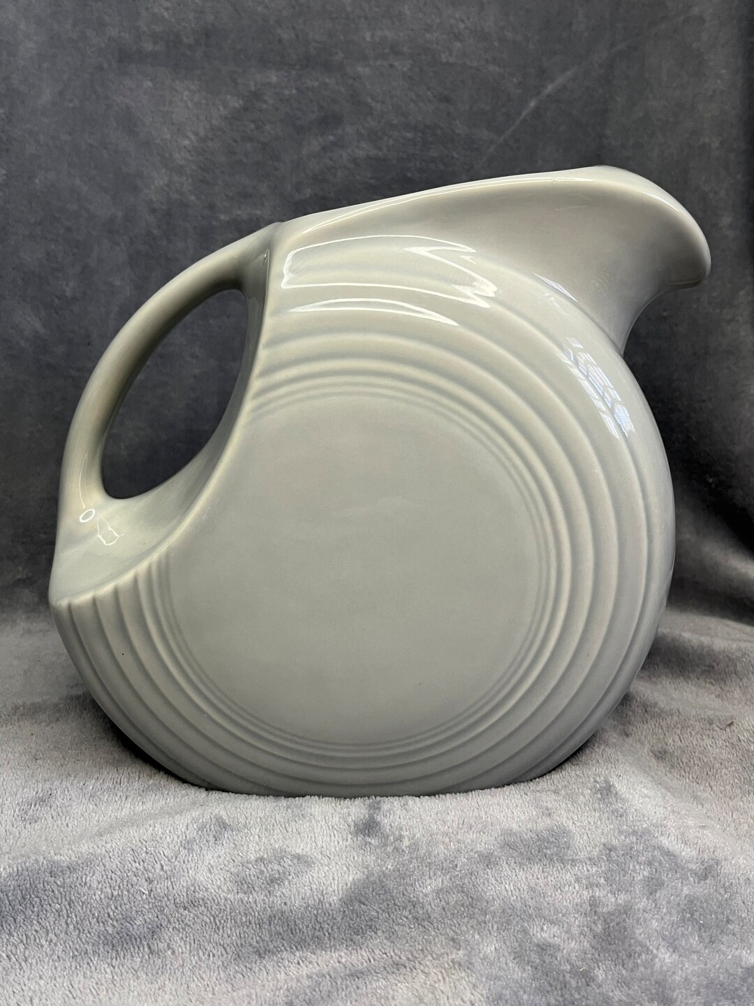 Vintage Homer Laughlin Fiesta Gray Water Pitcher - Etsy